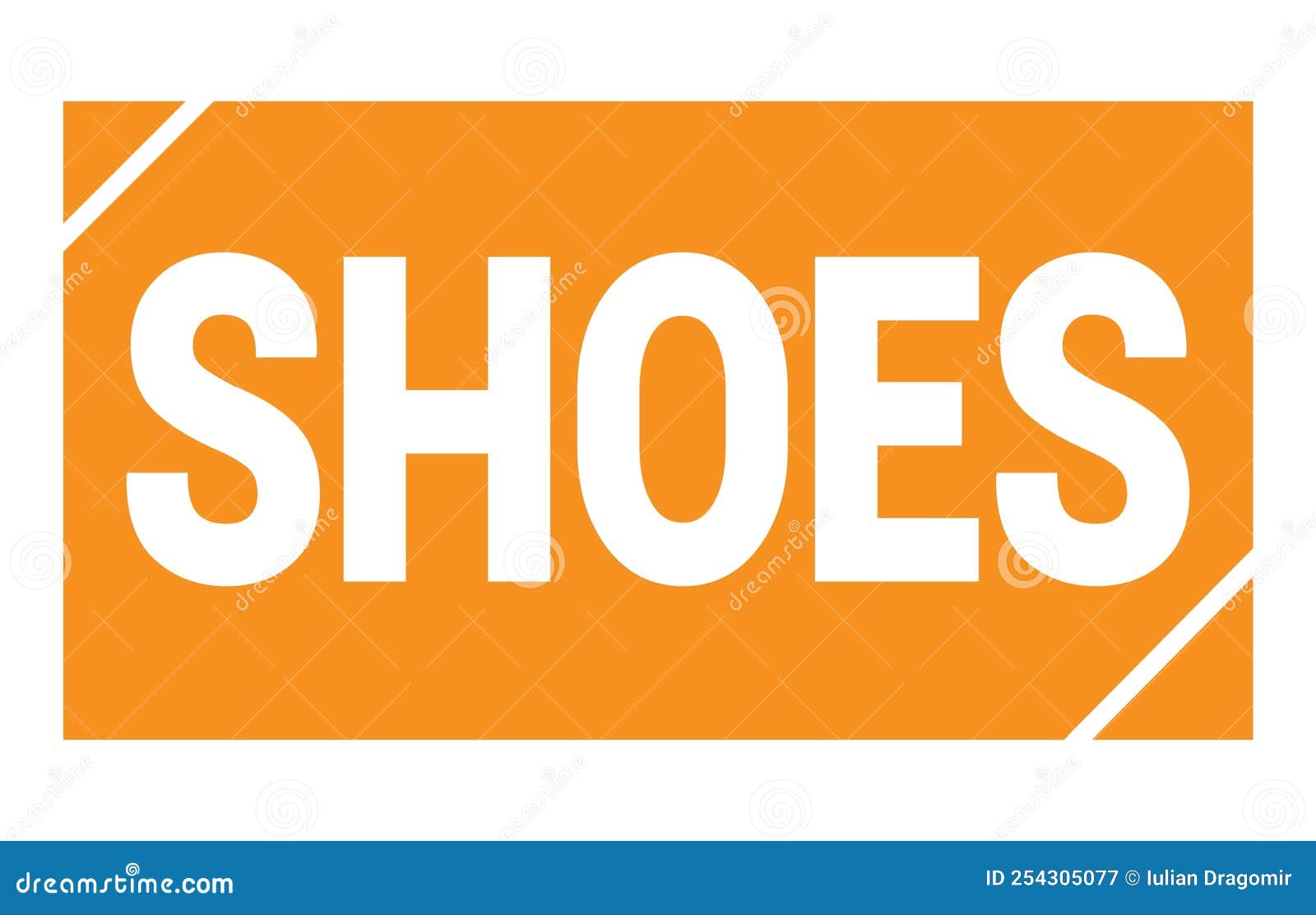 SHOES Text Written on Orange Stamp Sign Stock Illustration ...