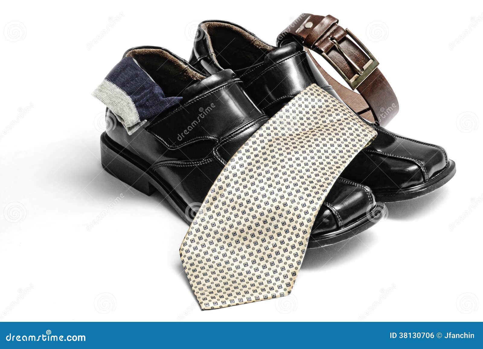 Shoes, Tie, Socks and Belts Stock Photo - Image of necktie, loose: 38130706