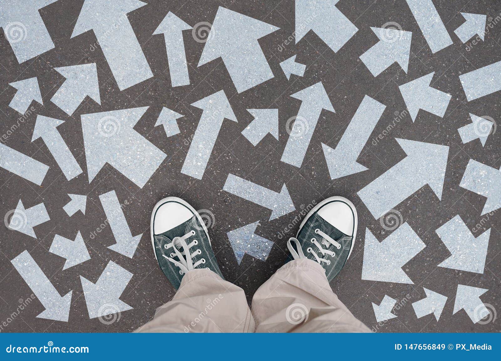 Shoes, Trainers - Direction Concept Stock Image - Image of black ...