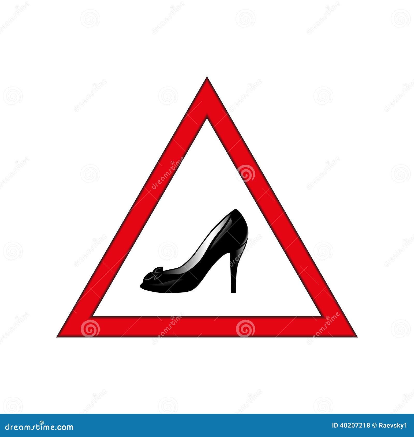 Shoes in the Warning Sign Vector Illustration Stock Vector ...