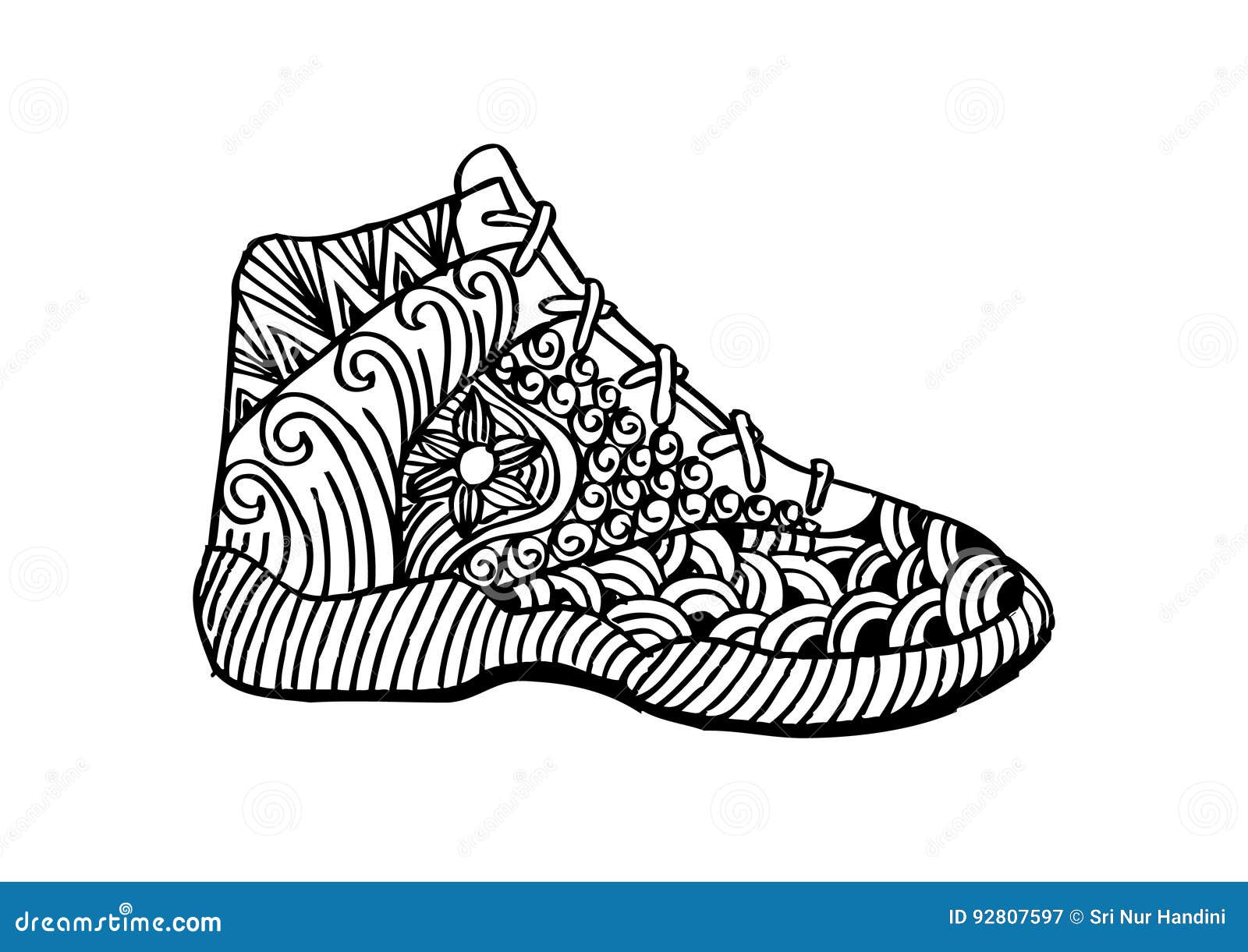 Shoes. Zentangle Style. Royalty-Free Illustration | CartoonDealer.com ...