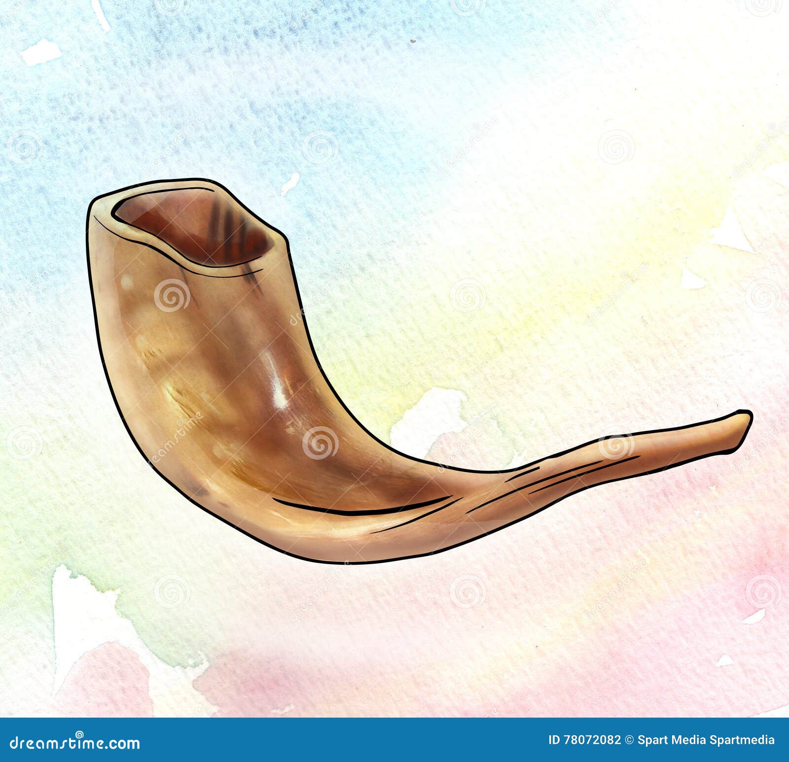 Shofar stock de ilustración. Ilustración de sacudir, gente - 78072082
