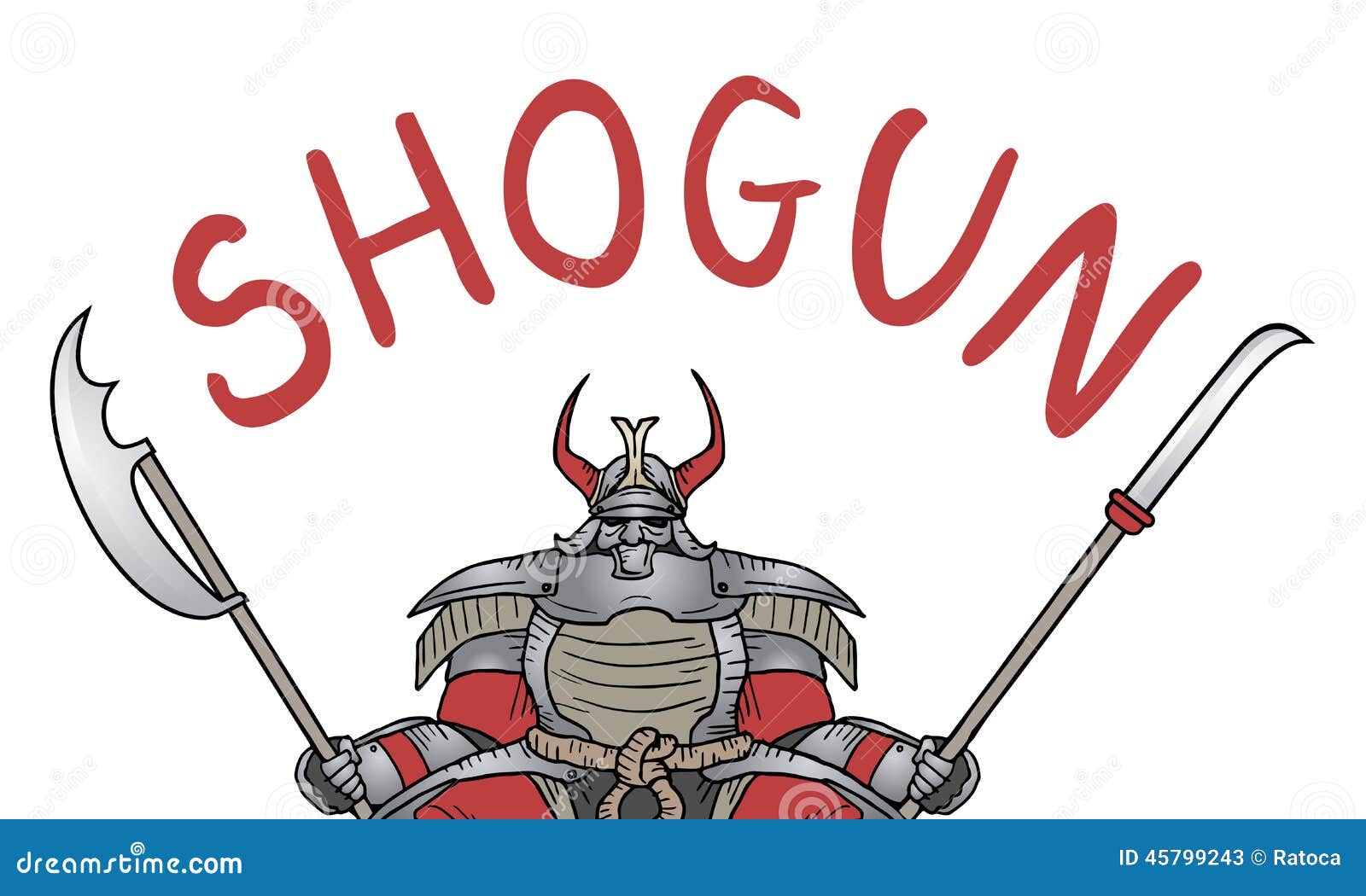 Shogun samurai stock vector. Illustration of gold, armour - 45799243