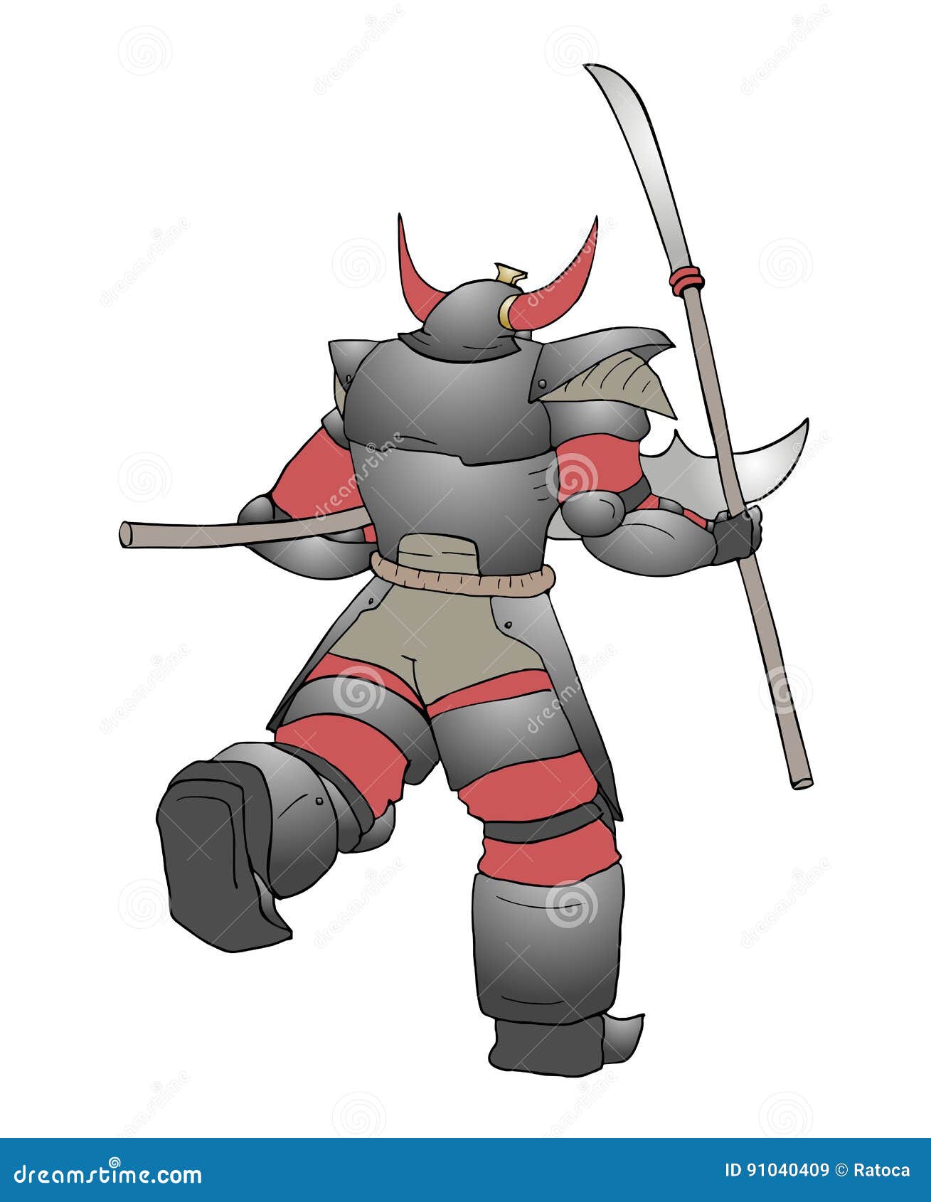 Shogun Soldier Silhouette Vector Illustration | CartoonDealer.com ...
