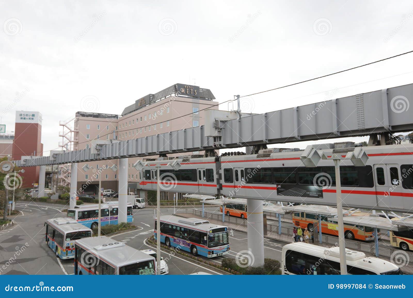 Shonan Monorail at Ofuna Station Editorial Stock Image - Image of ...