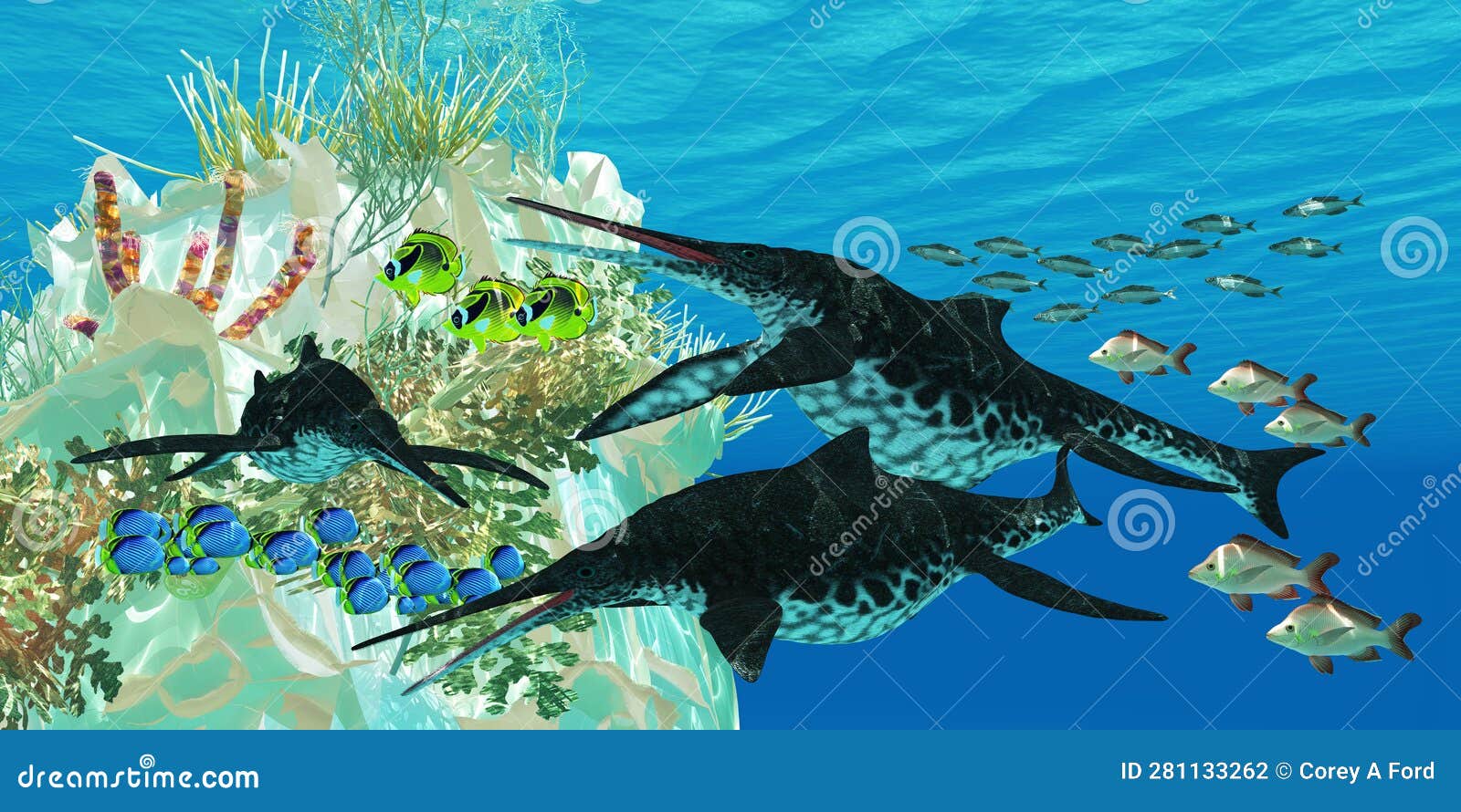 Shonisaurus Ichthyosaurs Stock Illustrations – 1 Shonisaurus ...