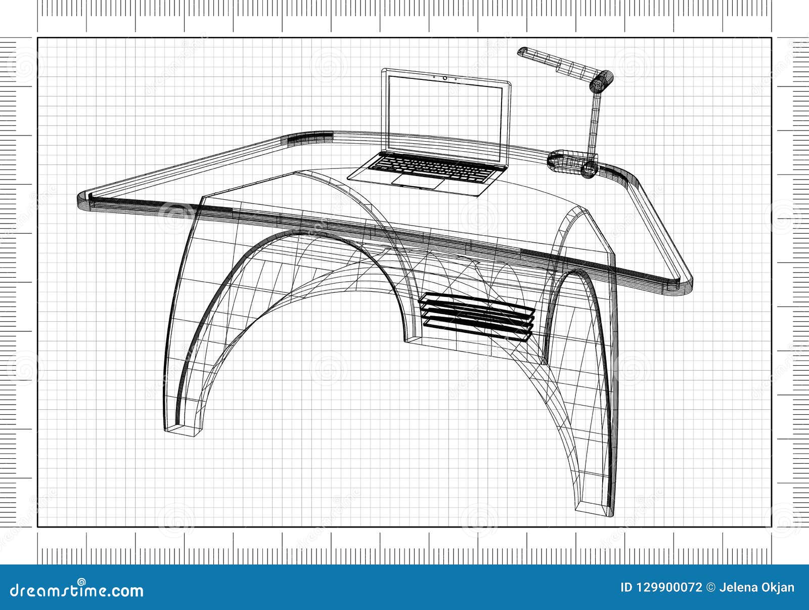 Architect Blueprint design stock illustration. Illustration of abstract ...