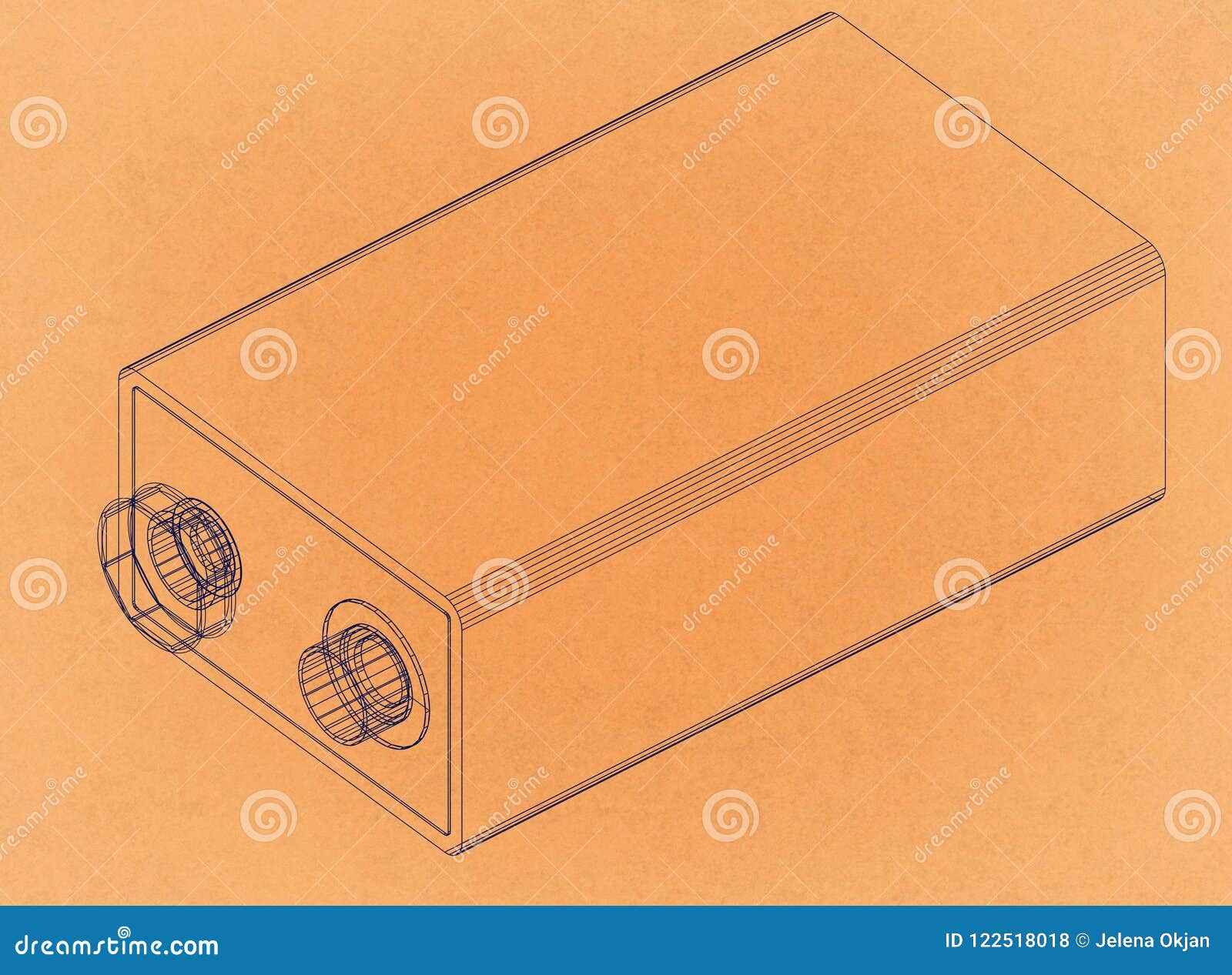 Battery - Retro Architect Blueprint Stock Photo - Image of blueprint ...