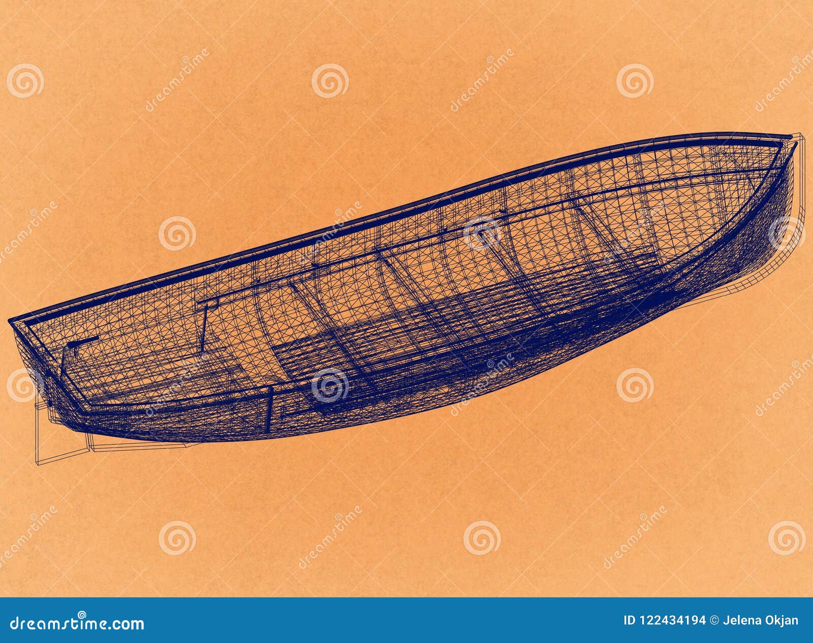 Boat Design - Retro Architect Blueprint Stock Photo - Image of boat ...