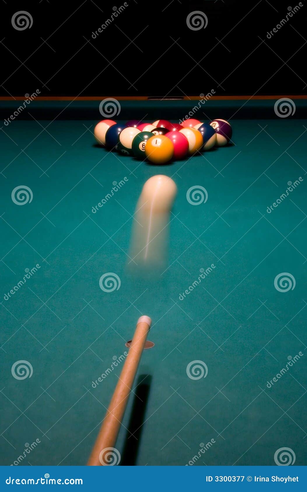 Shoot. Break Racked Pool Balls Stock Image - Image of shoot, game: 3300377