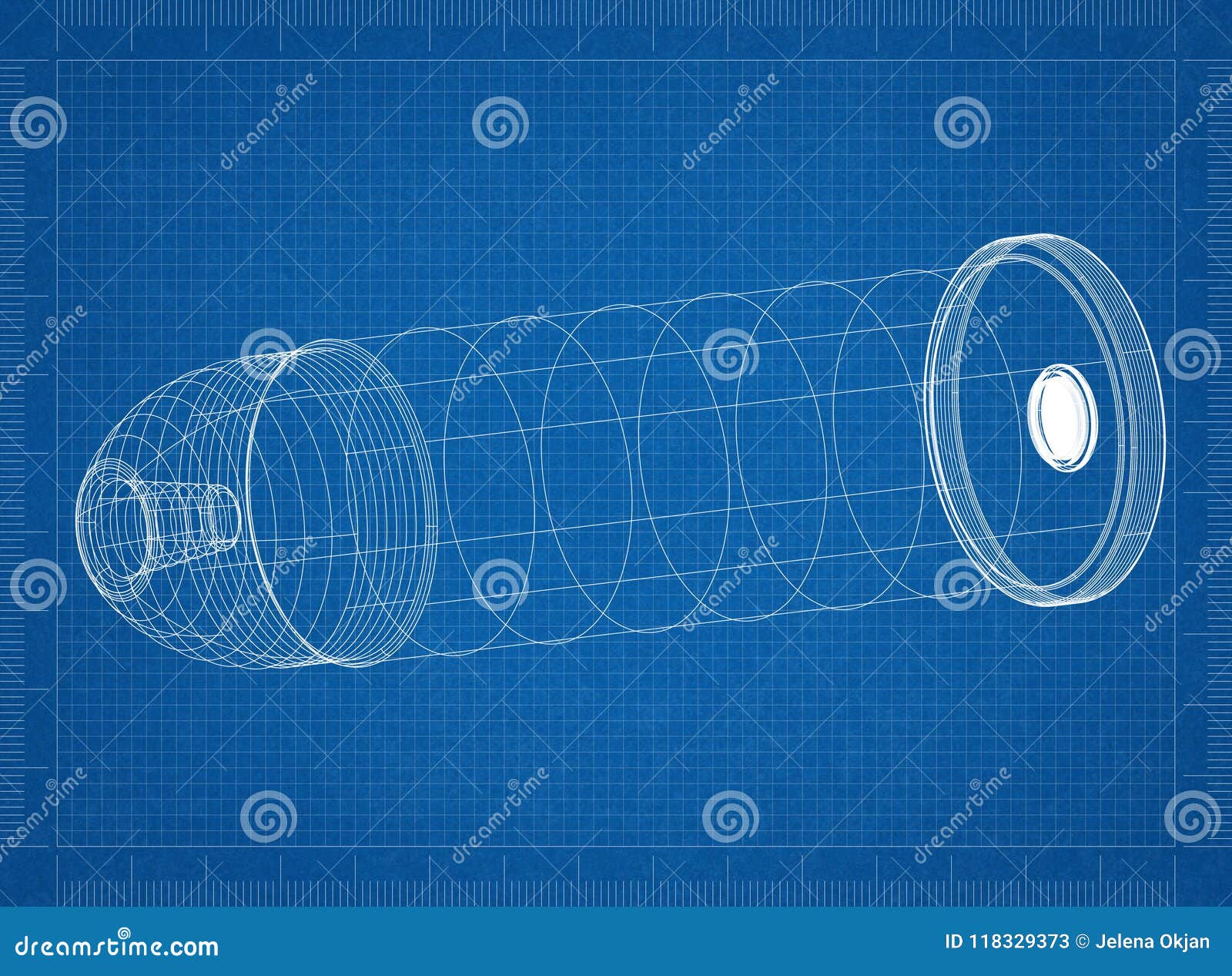 Bullet Architect blueprint stock illustration. Illustration of grid ...