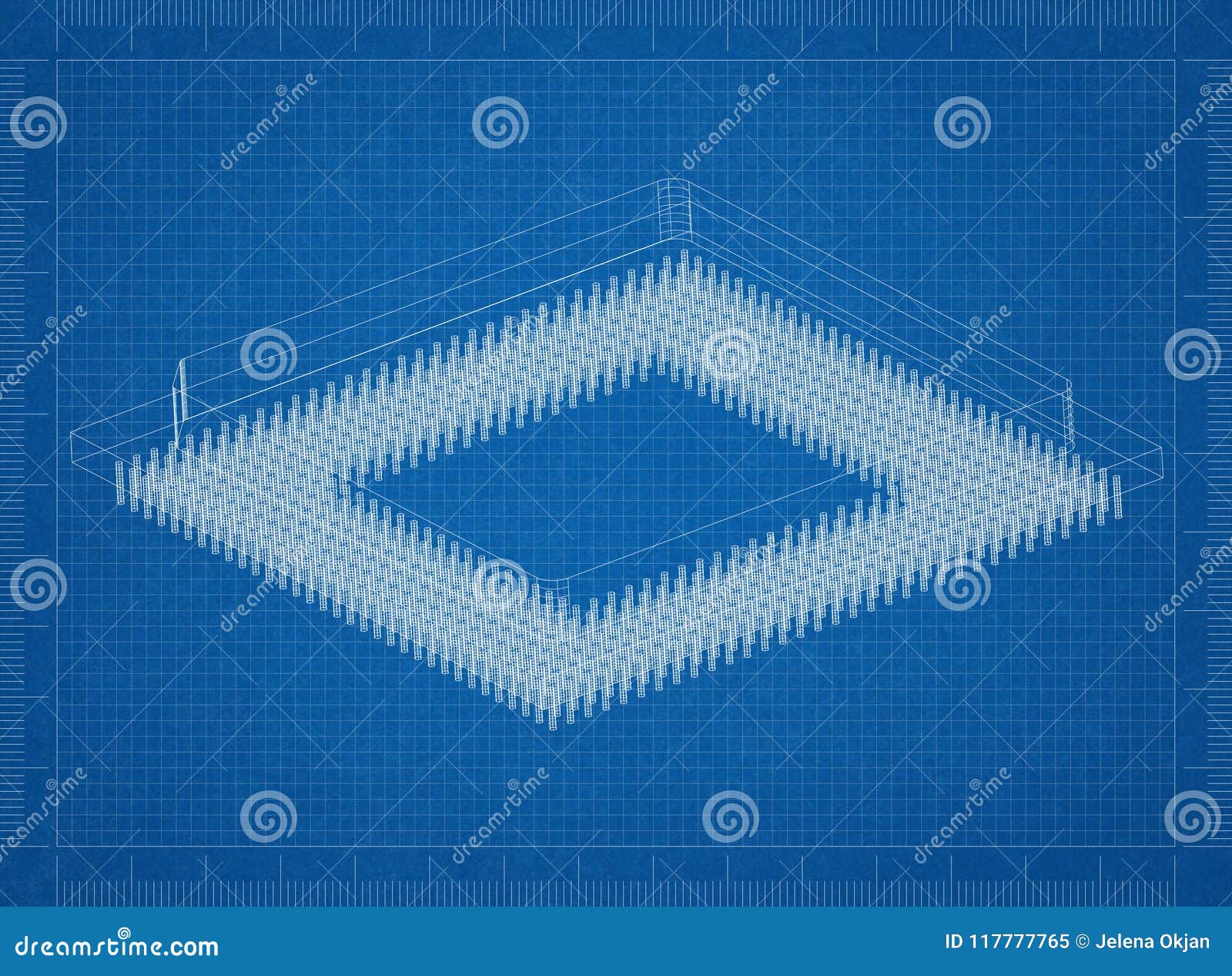 Computer Processor Architect Blueprint Stock Illustration ...