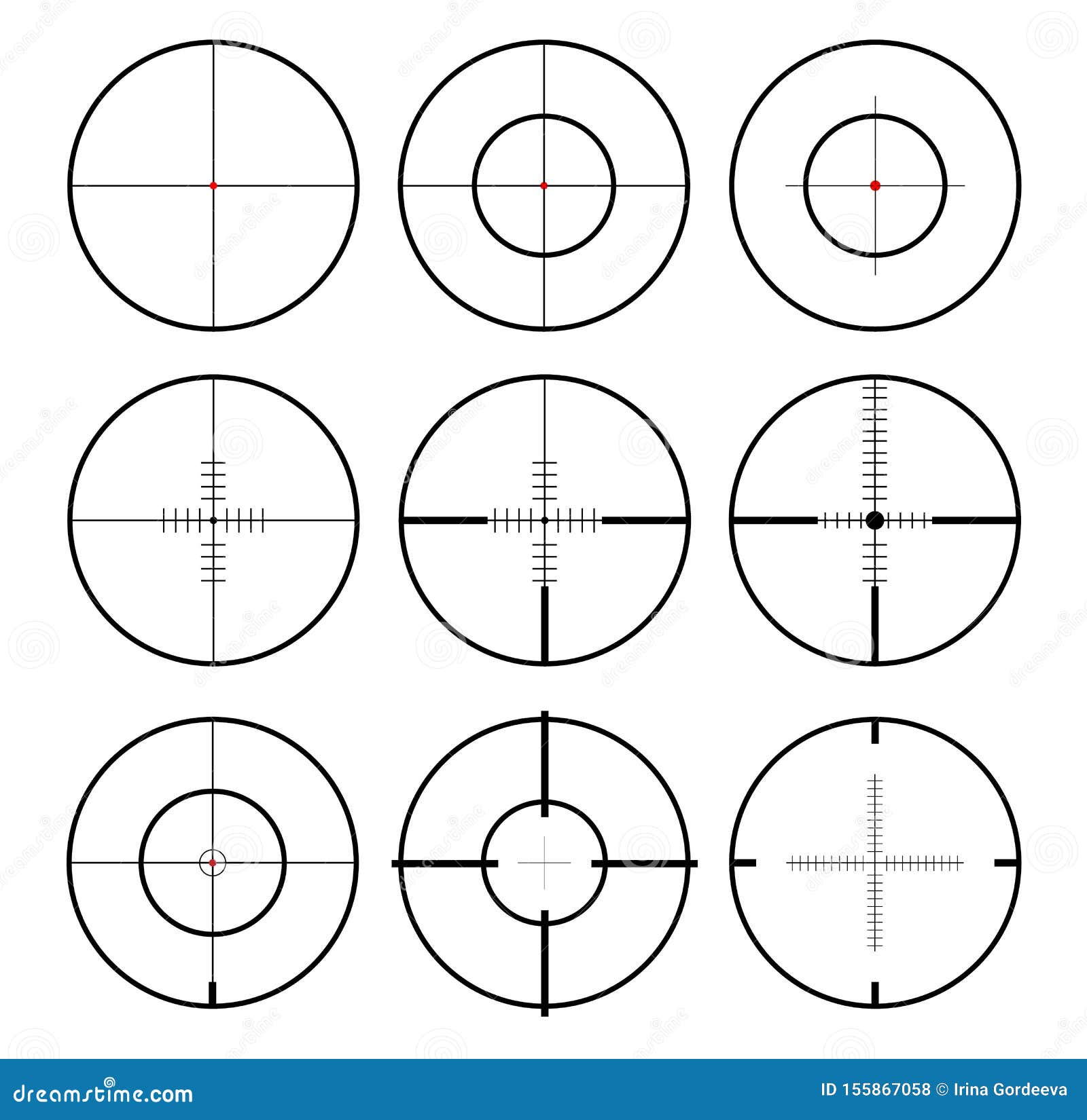 Shoot focus cursor stock vector. Illustration of crosshair - 155867058