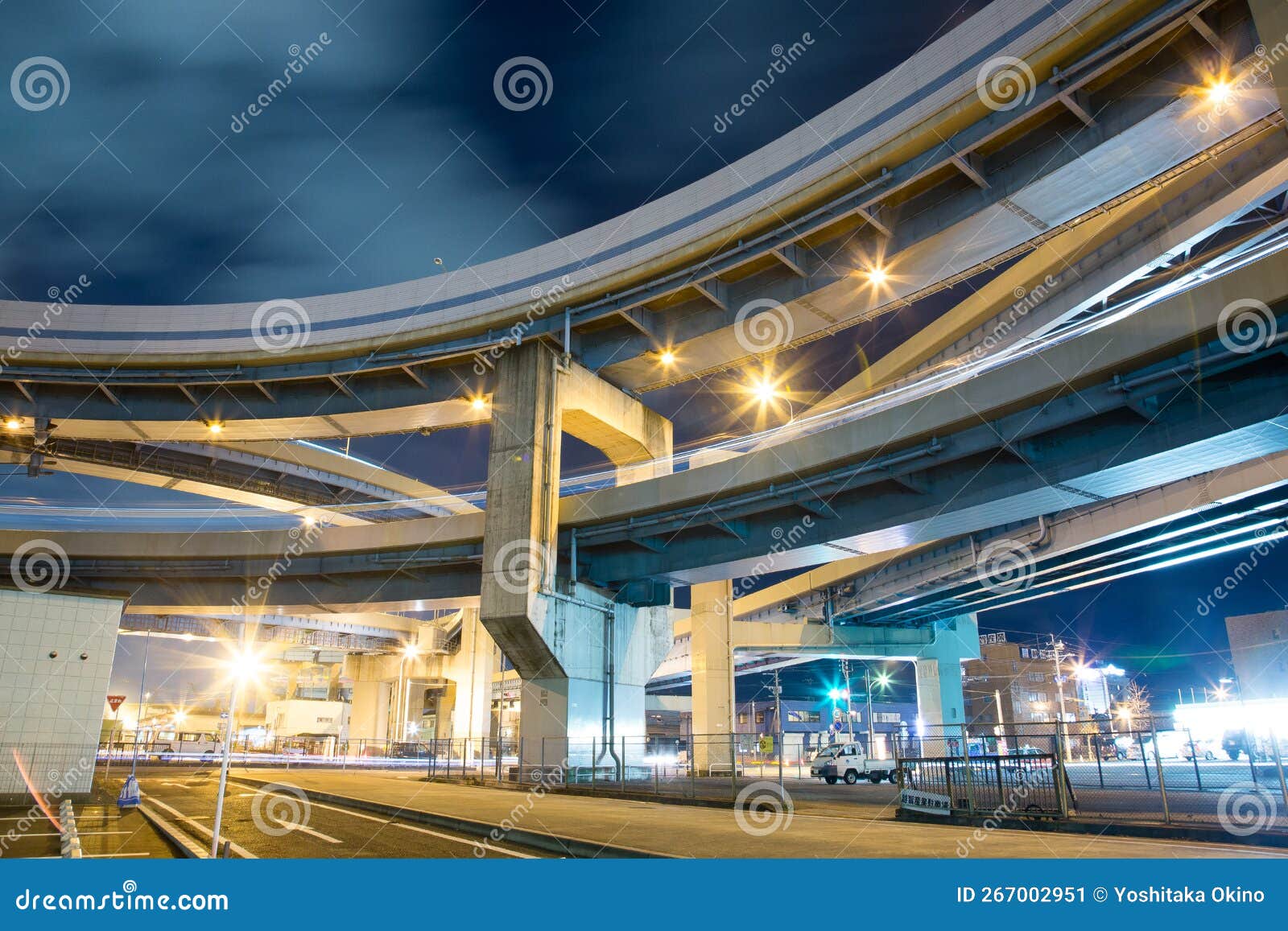 Light Trails on Highway at Night Editorial Photo - Image of street ...