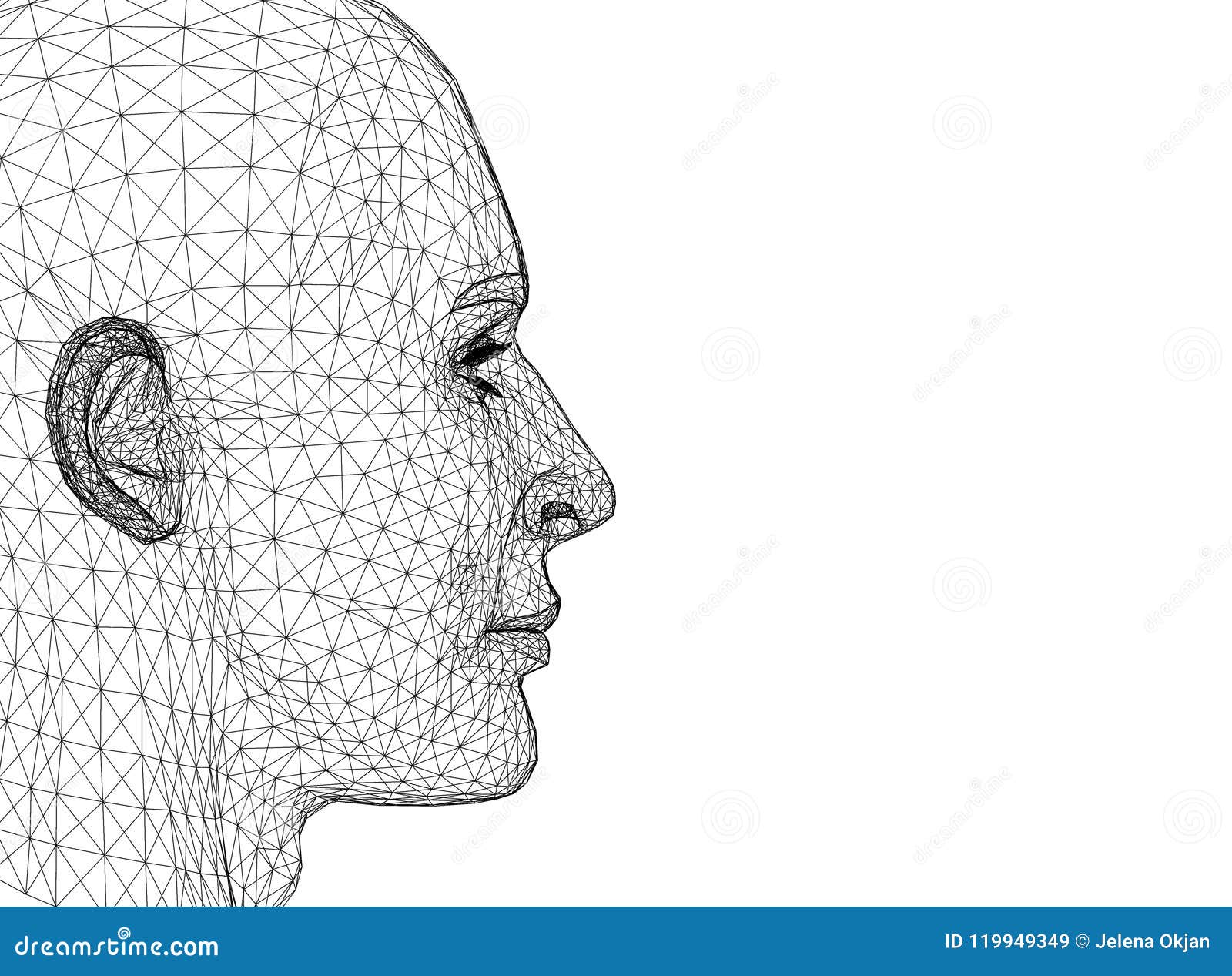 Human Head Design - Architect Blueprint Stock Illustration ...