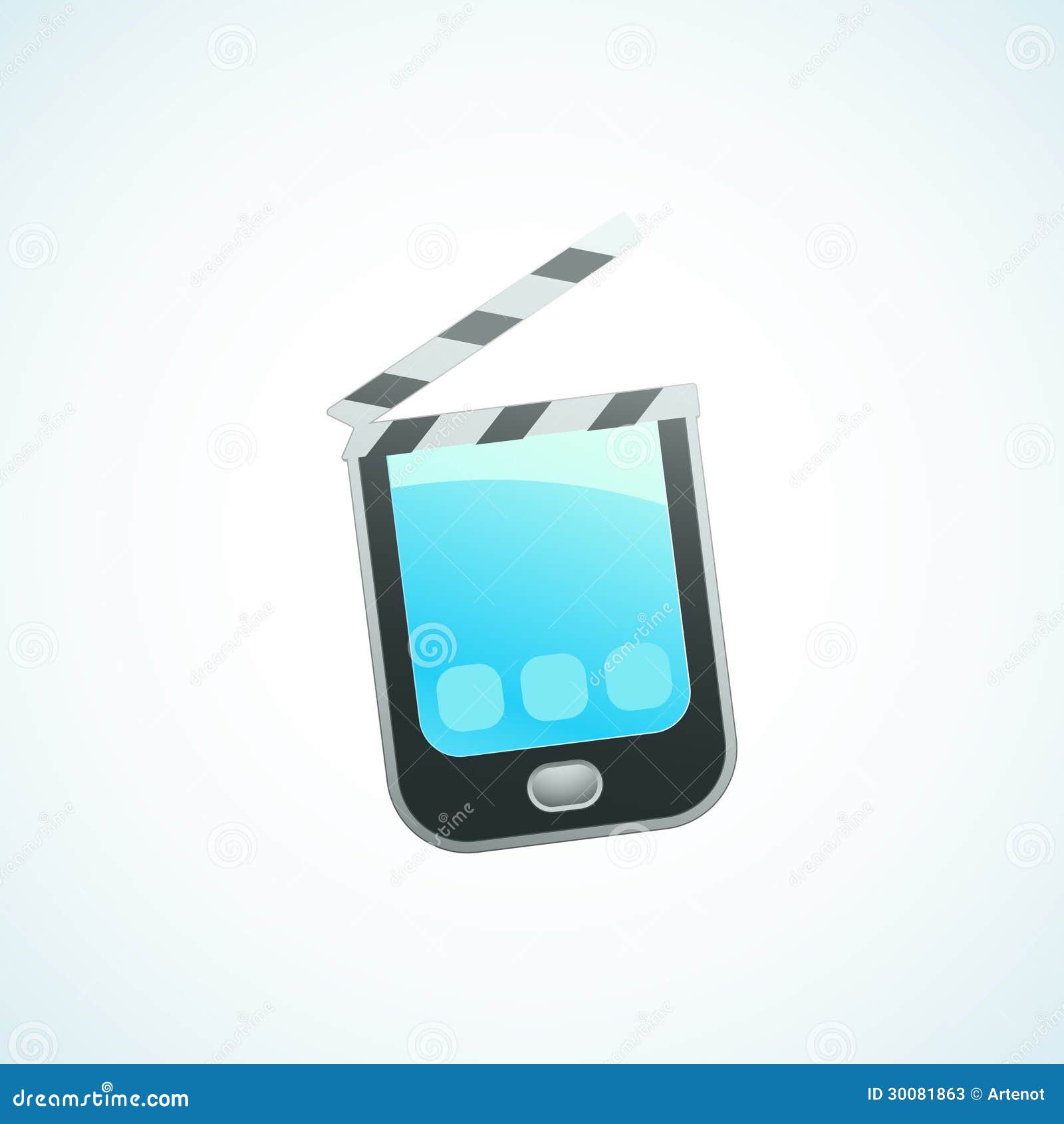 Shoot a Movie on Your Phone Stock Vector - Illustration of movie ...