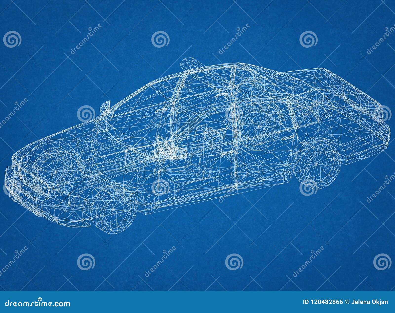 Police Car Concept - Architect Blueprint Stock Photo - Image of plan ...