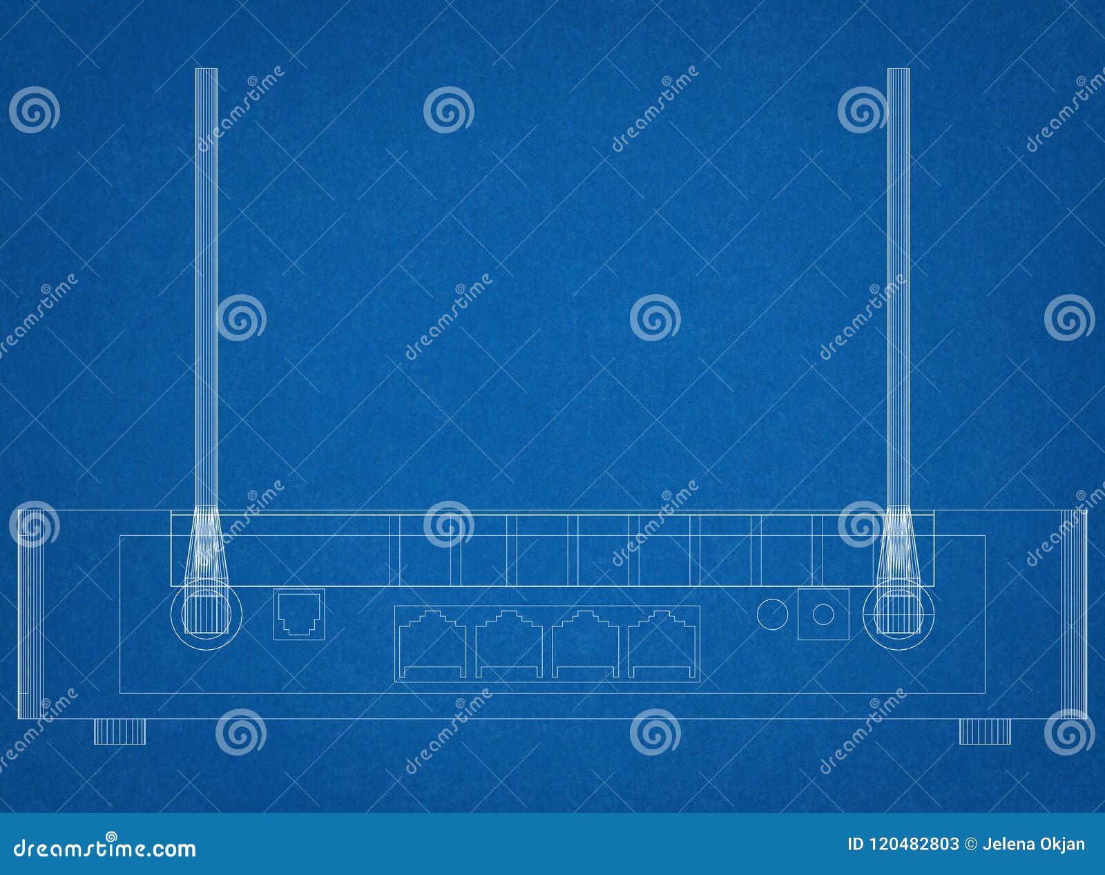 Router Architect Blueprint stock image. Image of architect - 120482803