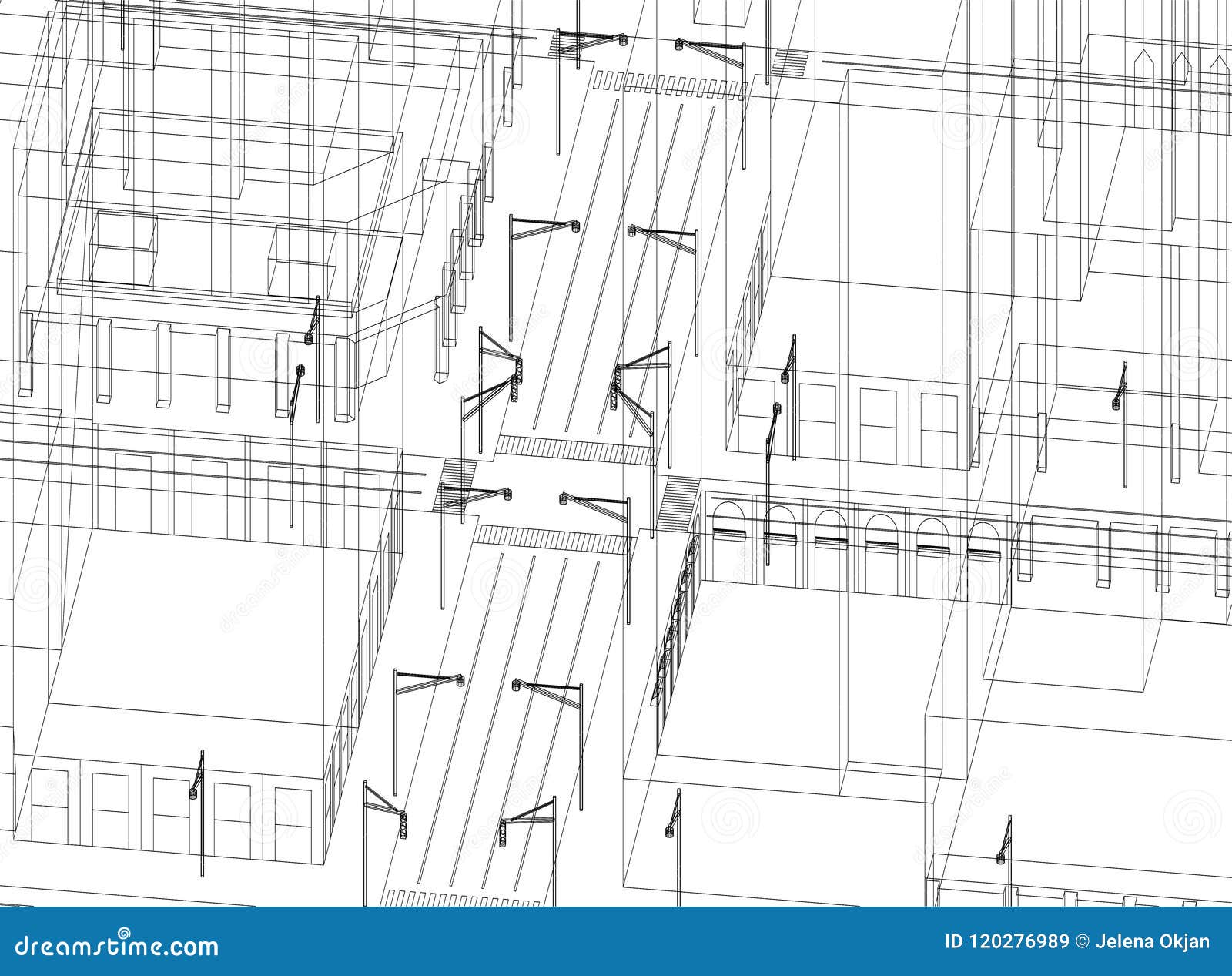 Street Architect Blueprint - Isolated Stock Illustration - Illustration ...