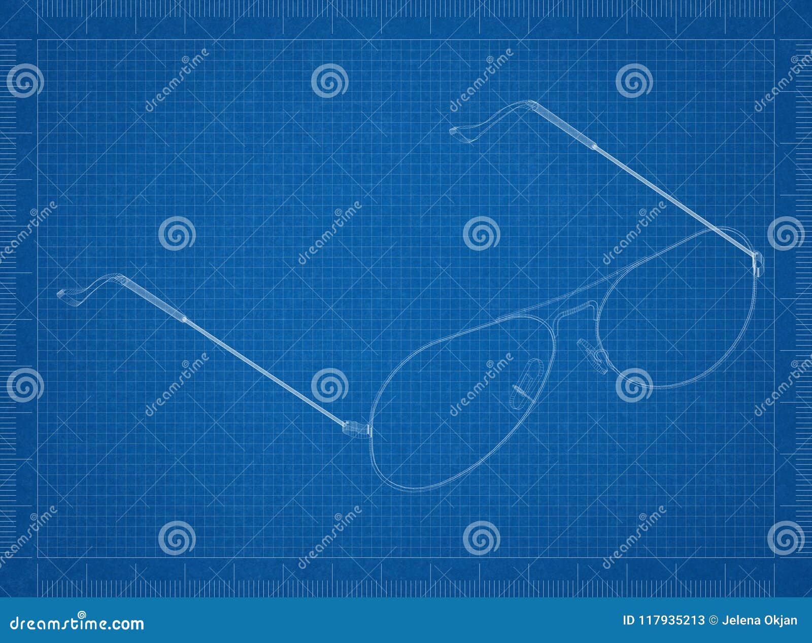 Sunglasses Architect Blueprint Stock Illustration - Illustration of ...