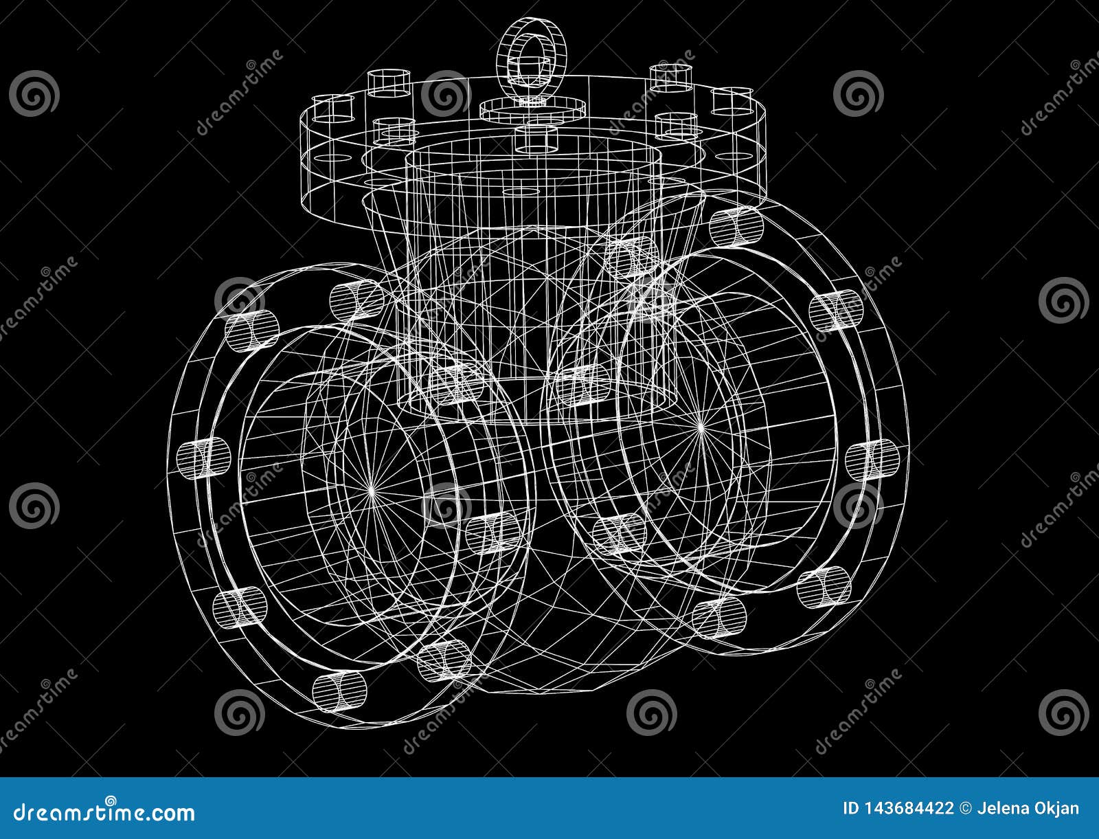 Valve Architect blueprint stock illustration. Illustration of ...