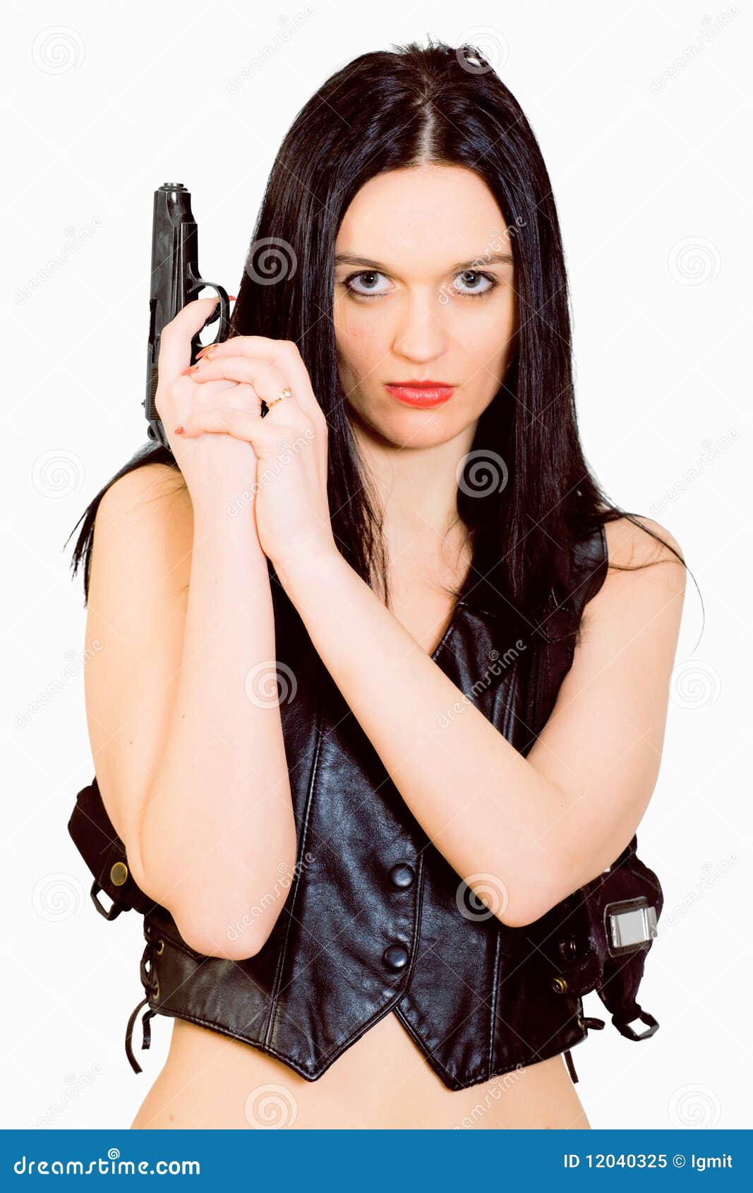 Shooter stock image. Image of handgun, black, isolated - 12040325