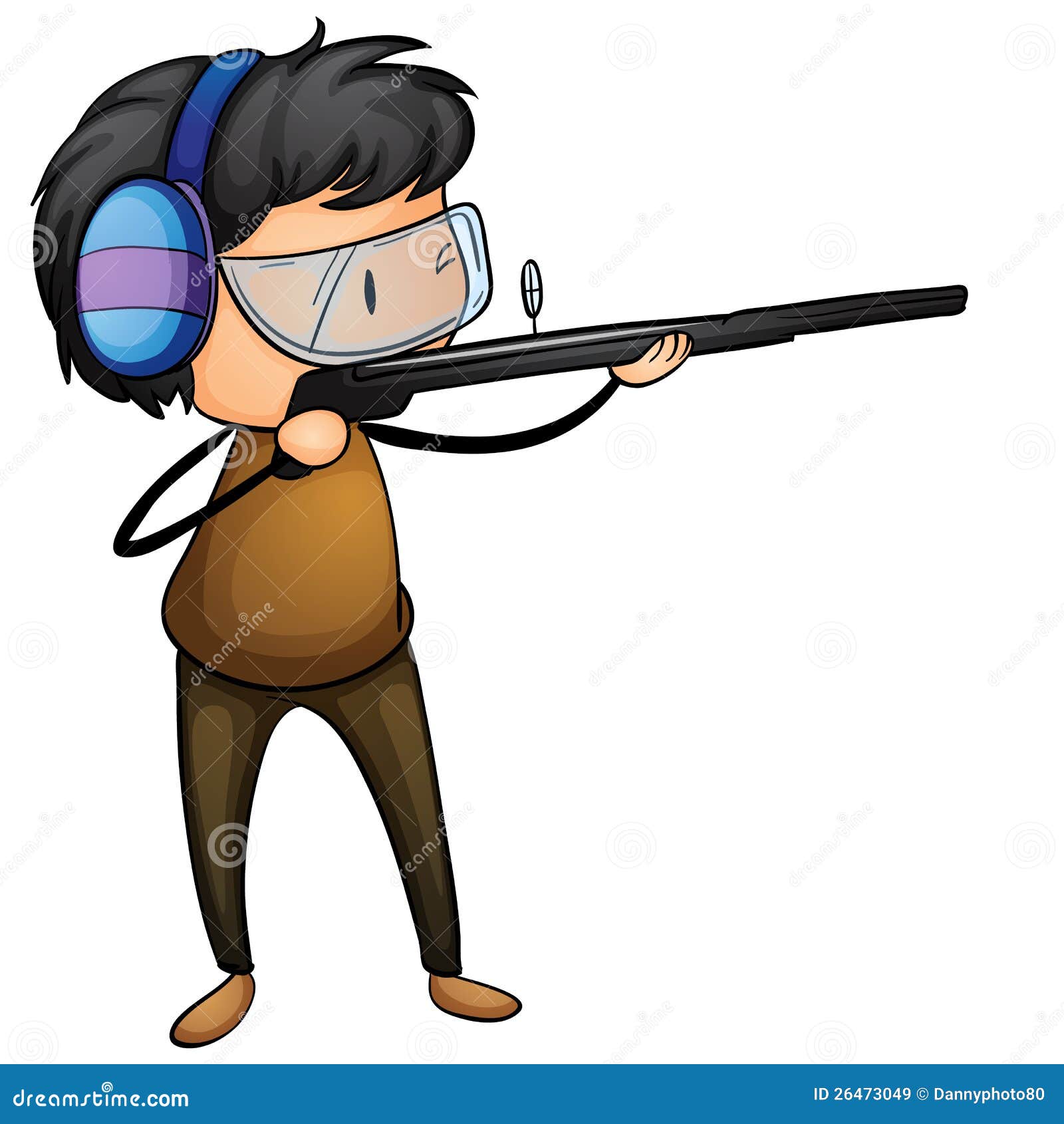 Shooter stock vector. Illustration of protective, hair - 26473049