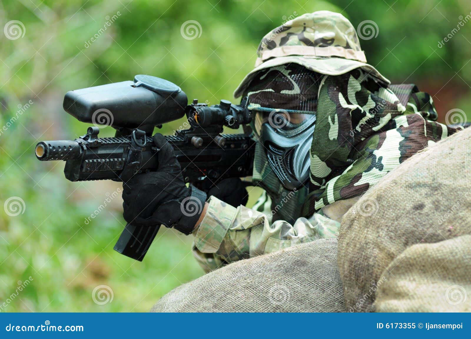 Shooter stock image. Image of army, leisure, pistol, paint - 6173355