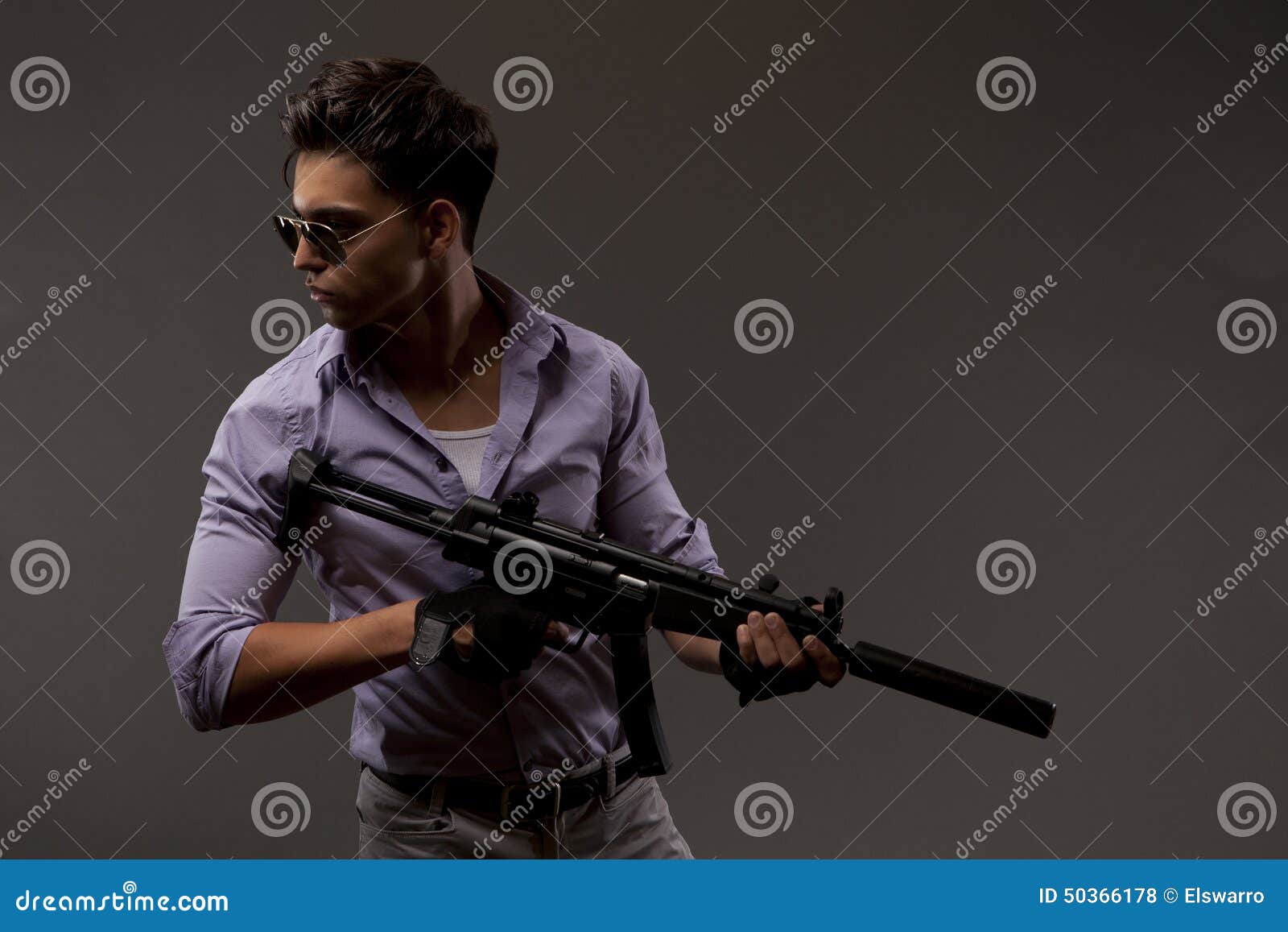 Shooter with Rifle stock photo. Image of background, infantry - 50366178