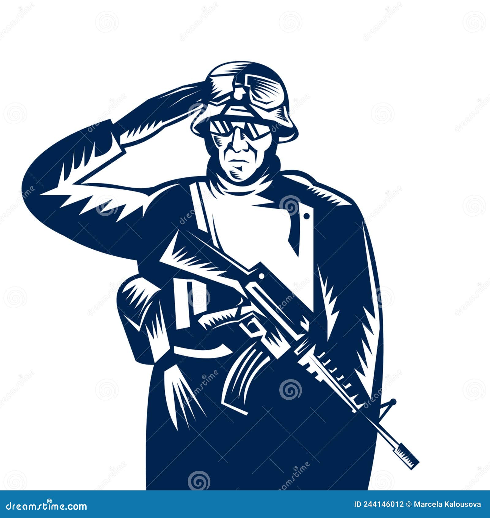 Shooter Soldier Mascot Logo Design Vector Shooter Logo Soldier Logo Mascot Logo Royalty Free