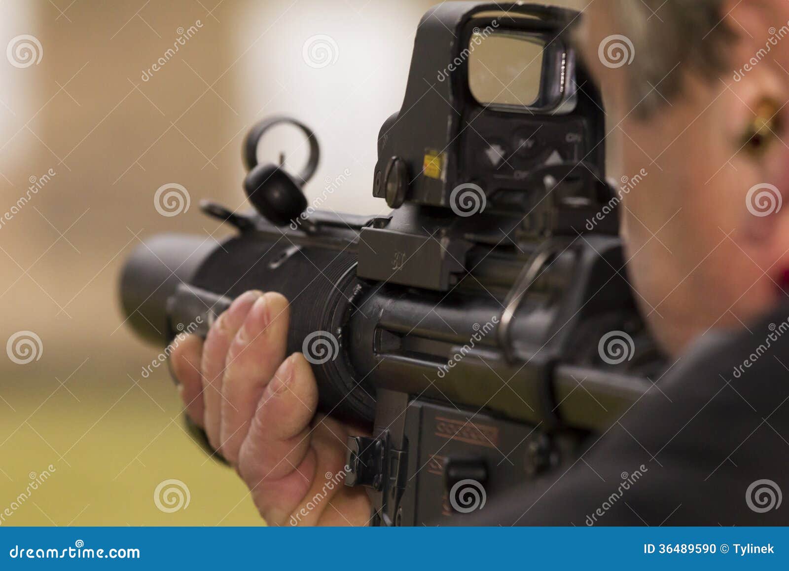 Shooter stock photo. Image of machine, range, cartridge - 36489590