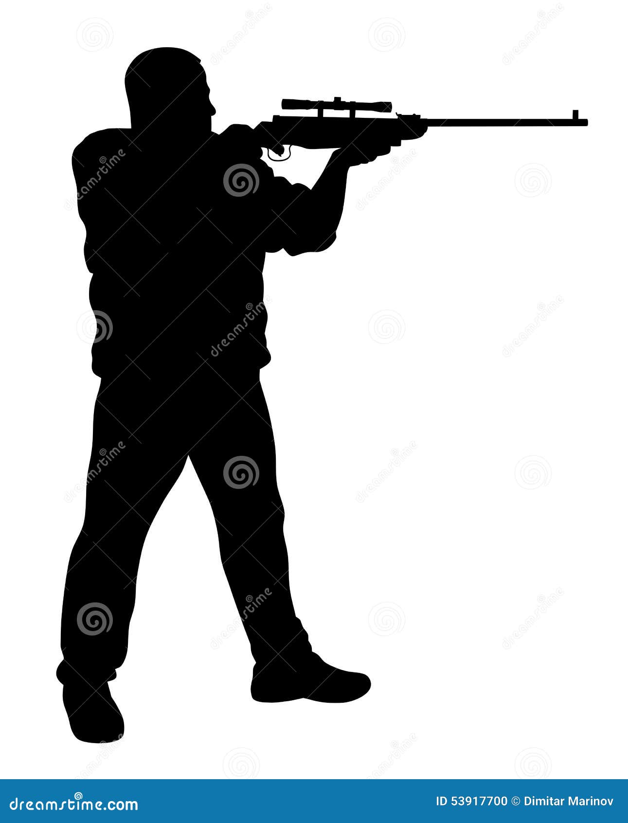 Shooter stock vector. Illustration of shooting, hunter - 53917700
