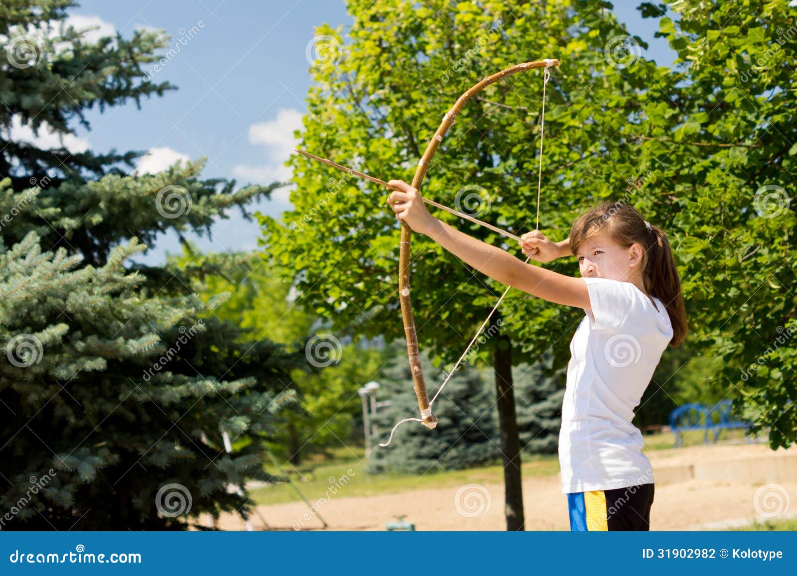 Shooting the arrow stock photo. Image of freedom, innocence - 31902982