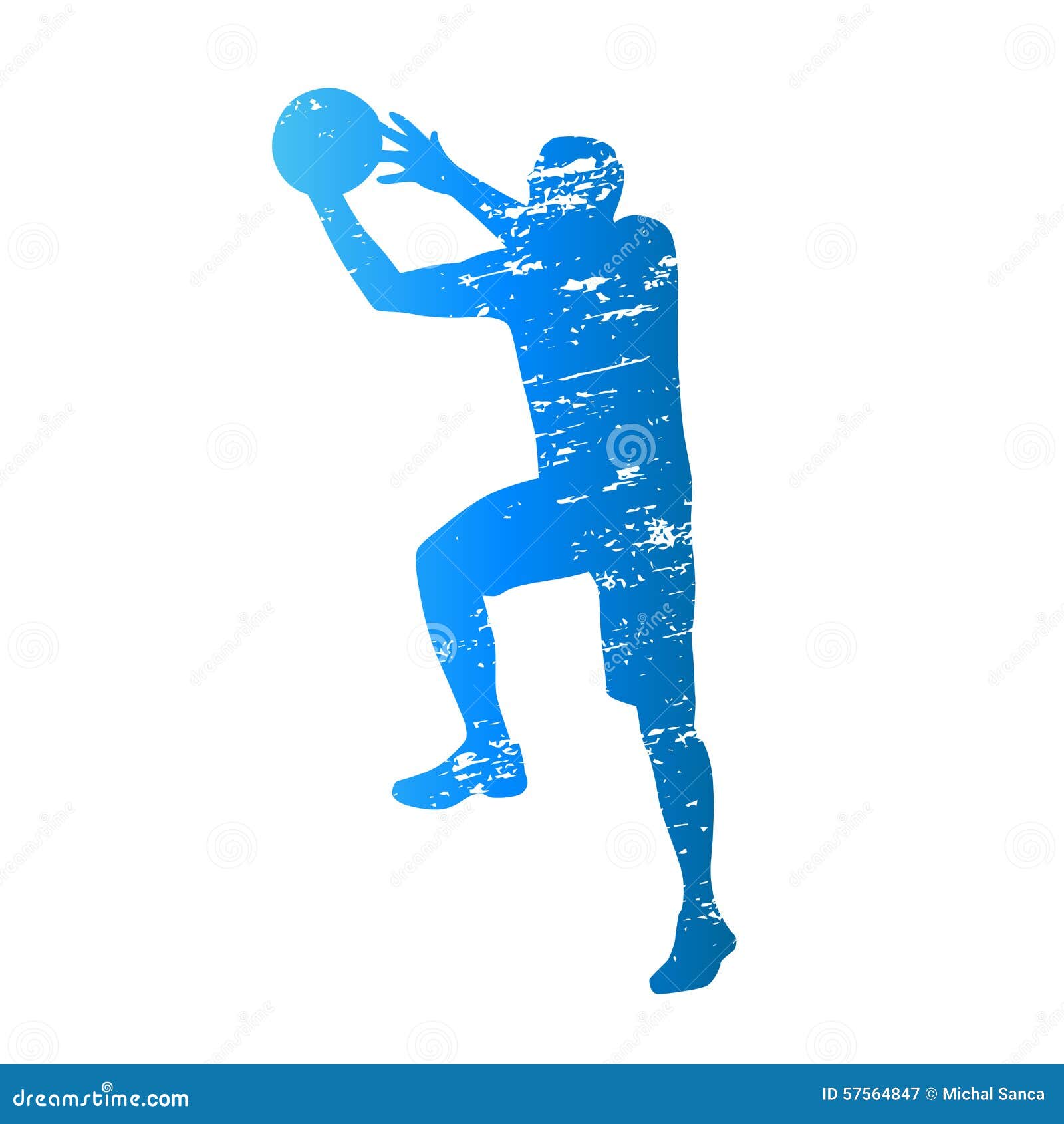 Shooting Basketball Player, Vector Silhouette | CartoonDealer.com #85610807