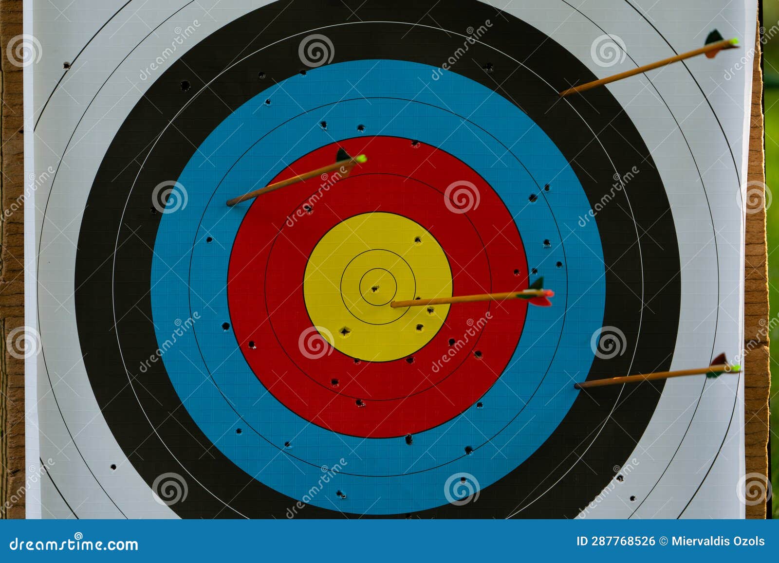 Colored target and arrows stock photo. Image of brand - 287768526