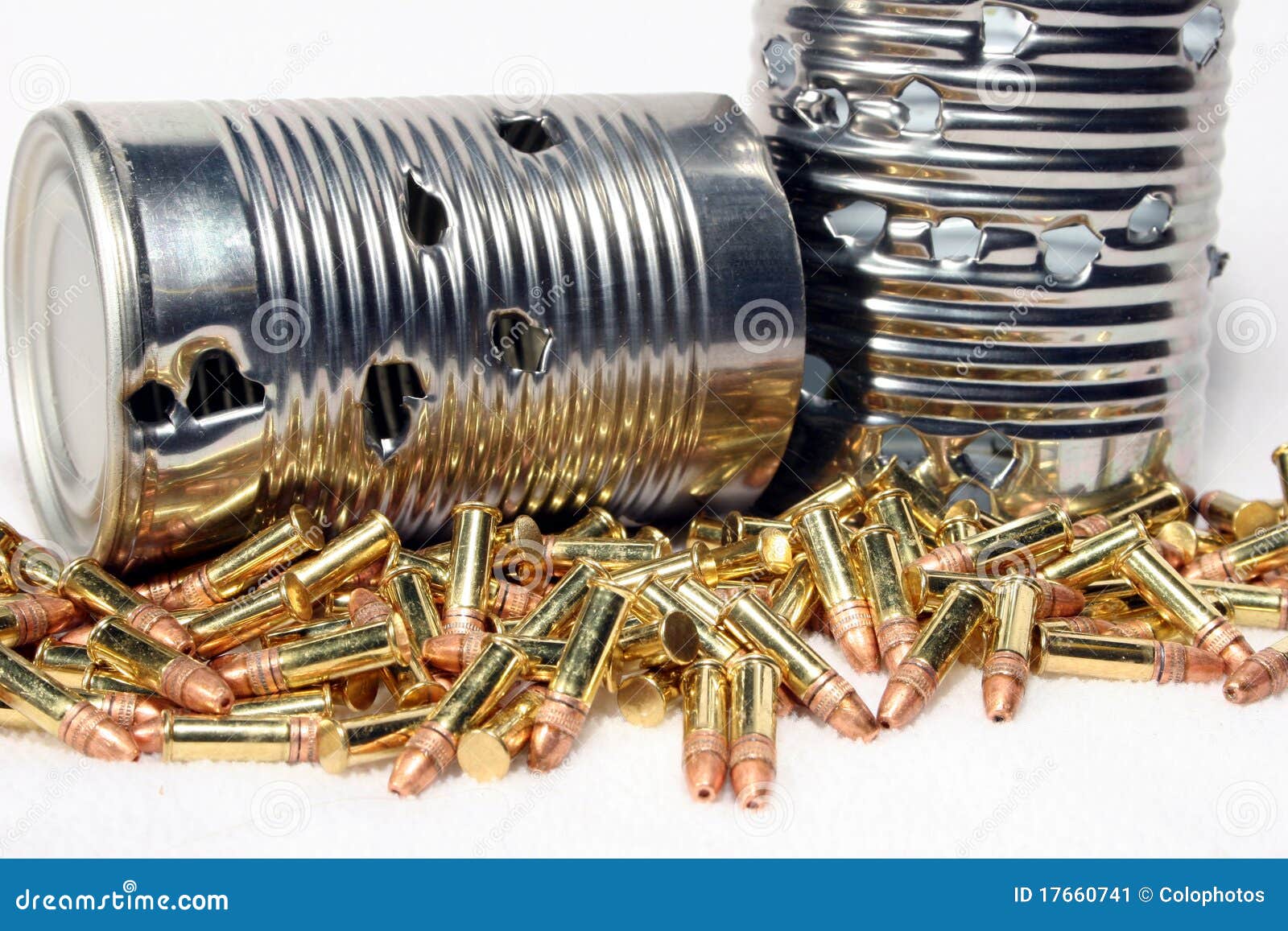 Shooting Cans stock image. Image of shooting, ammo, brass - 17660741