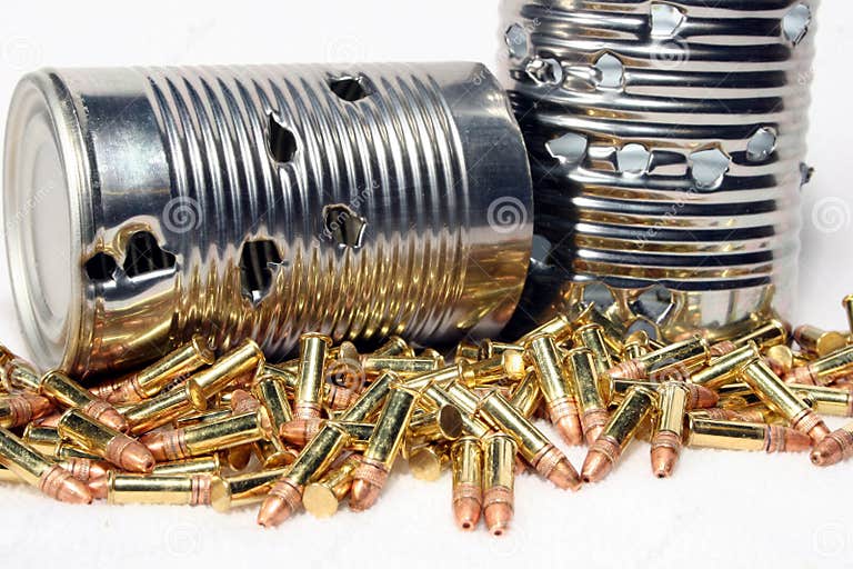 Shooting Cans stock image. Image of shooting, ammo, brass - 17660741