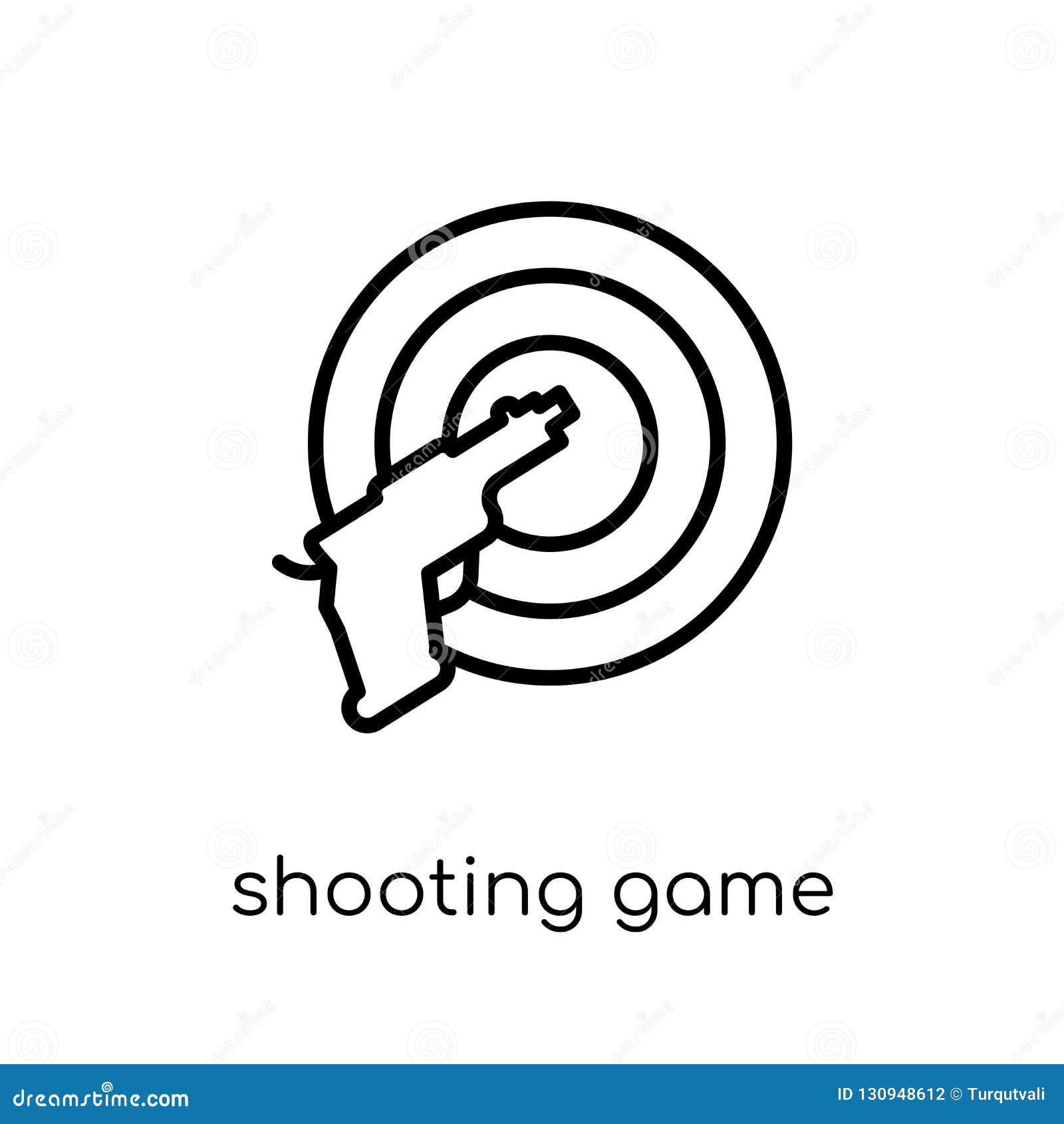 Shooting Game Icon. Trendy Shooting Game Logo Concept On White B Vector ...