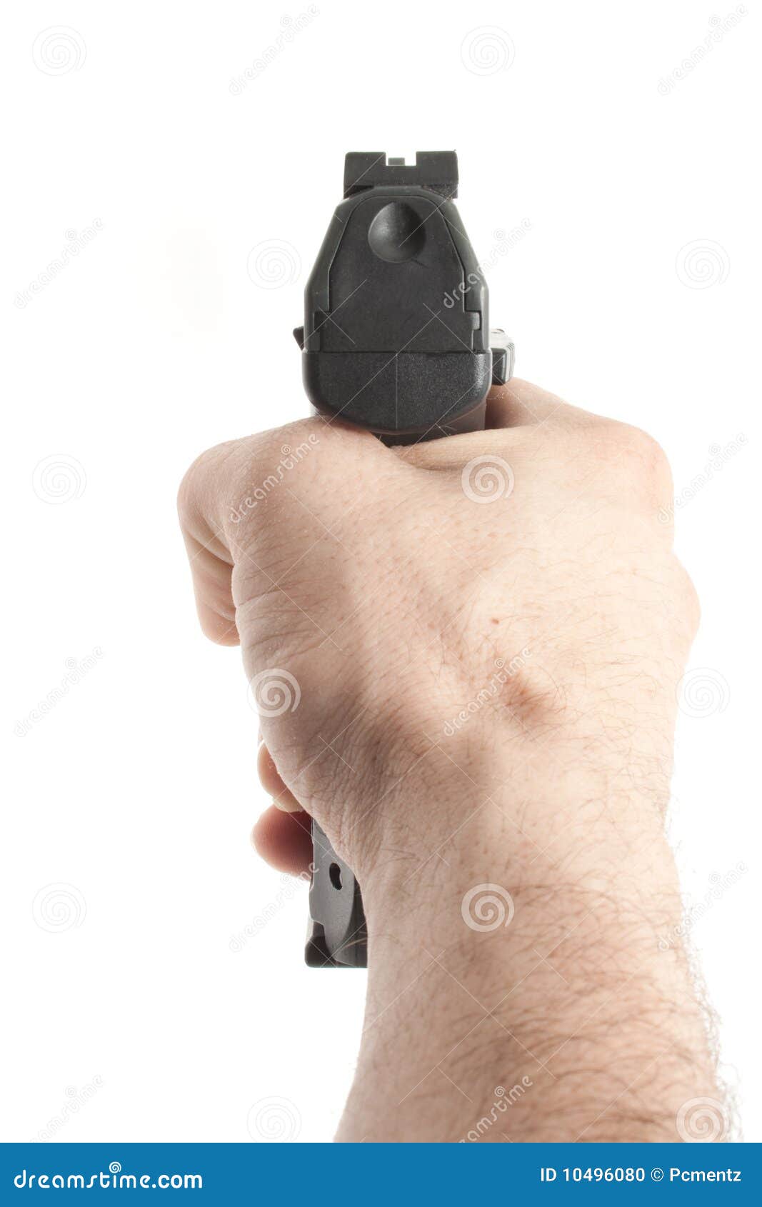 Shooting a gun stock photo. Image of white, safety, weapon - 10496080