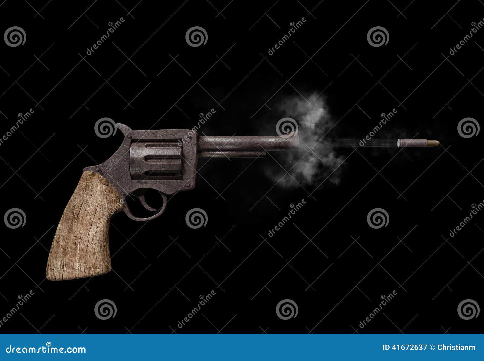 Shooting gun stock illustration. Illustration of exit - 41672637