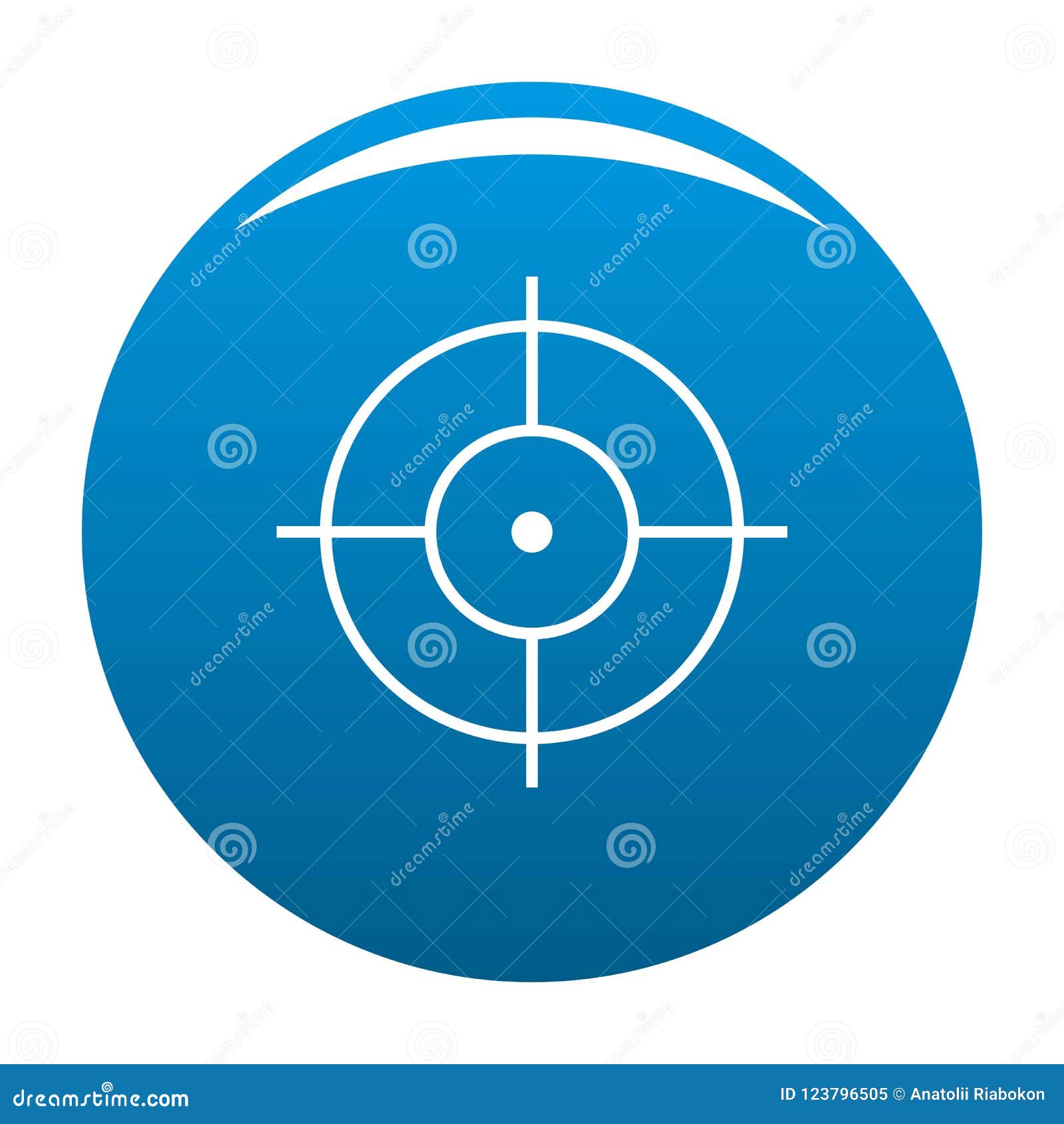 Shooting icon blue stock illustration. Illustration of icon - 123796505