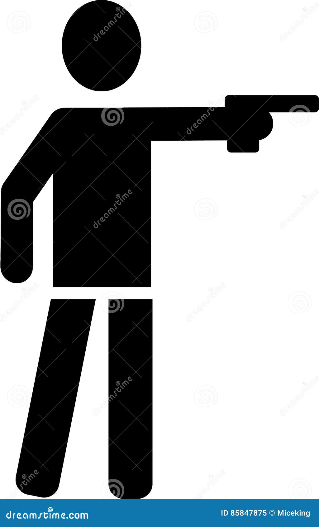 Shooting Icon Gun stock vector. Illustration of shooting - 85847875