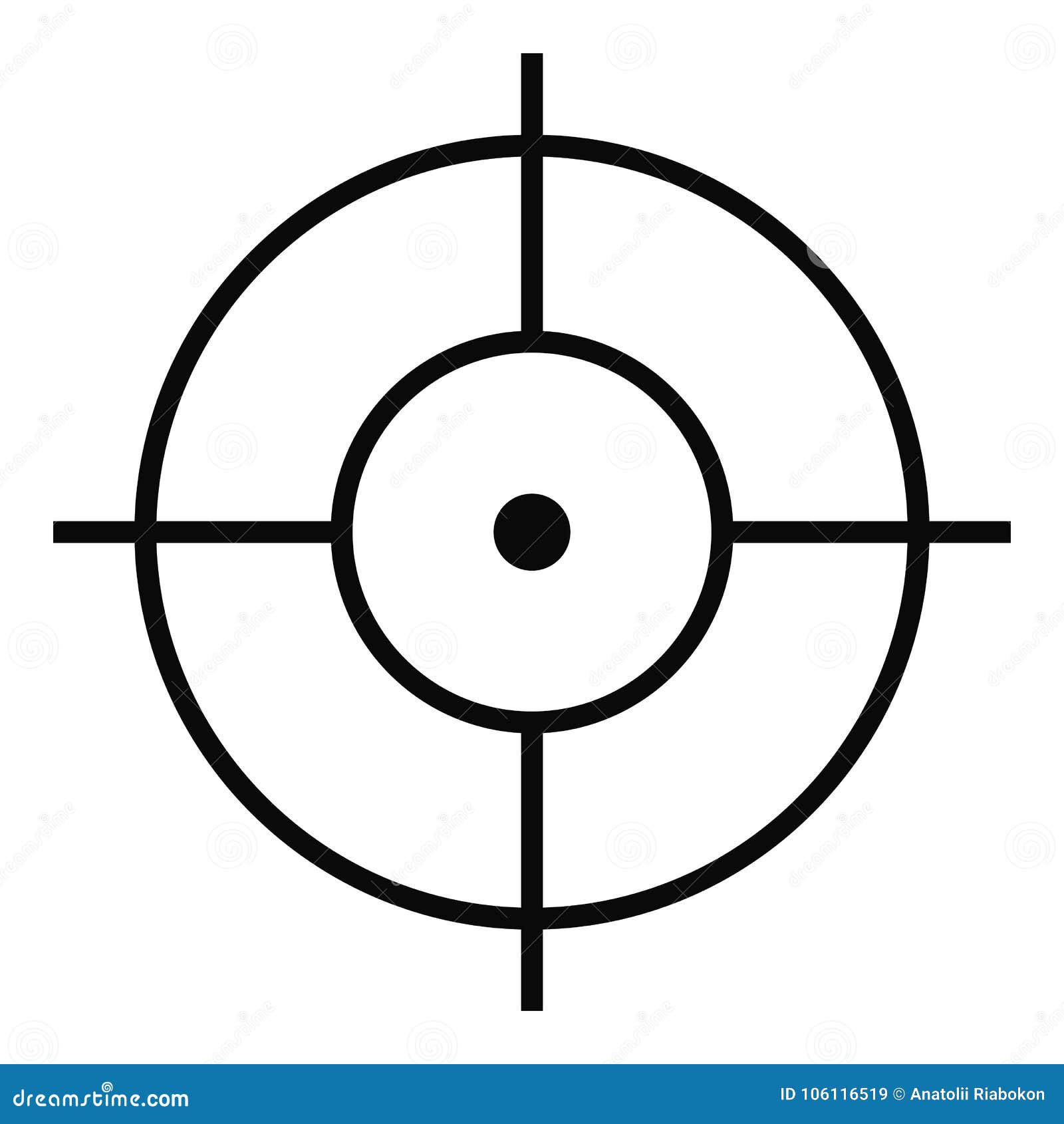 Shooting Icon, Simple Style. Stock Vector - Illustration of target ...