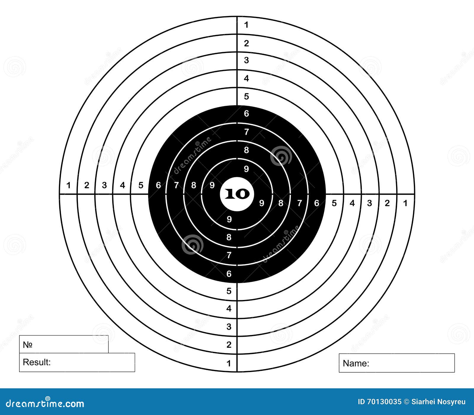 Shooting Mark in White and Black Colors Stock Vector - Illustration of ...
