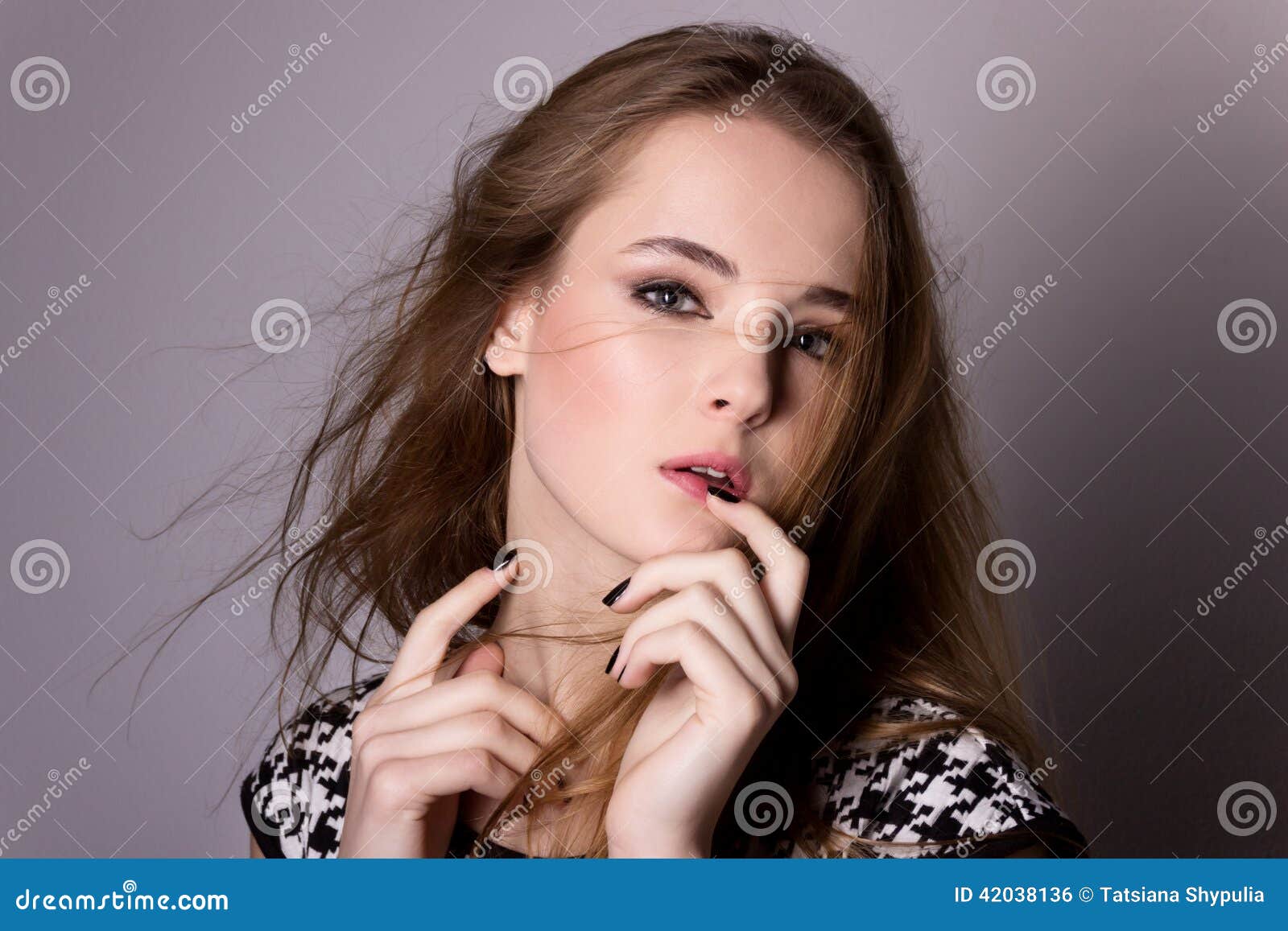 Shooting Model Testing of a Young Pretty Girl. Professional Model ...