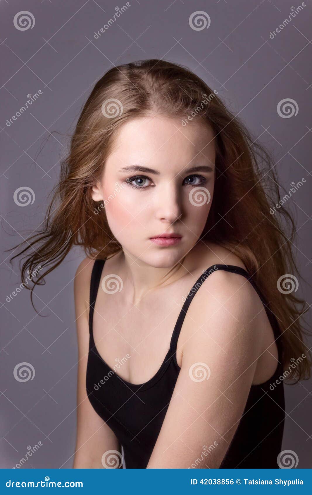 Shooting Model Testing of a Young Pretty Girl. Professional Model ...