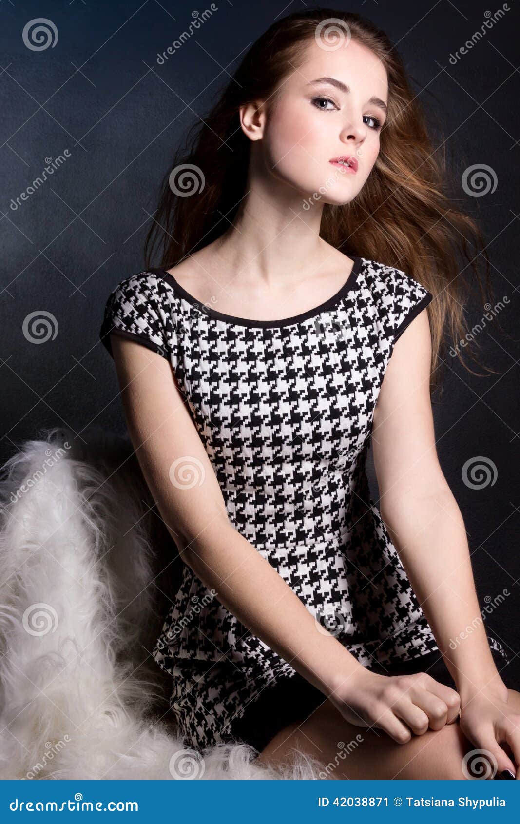 Shooting Model Testing Of A Young Pretty Girl. Professional Model ...