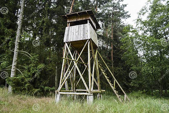 A Shooting and Observation Tower for Hunting in the Forest Stock Image ... A Shooting and Observation Tower for Hunting in the Forest Stock Image ...