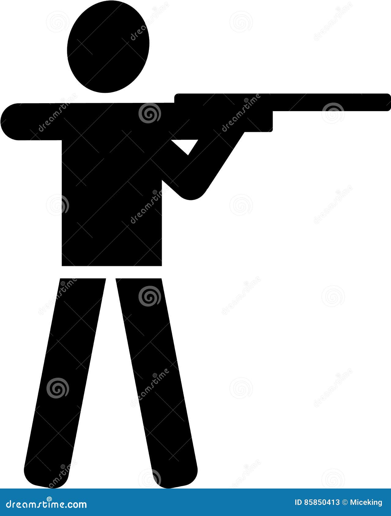 Shooting Pictogram stock vector. Illustration of graphic - 85850413