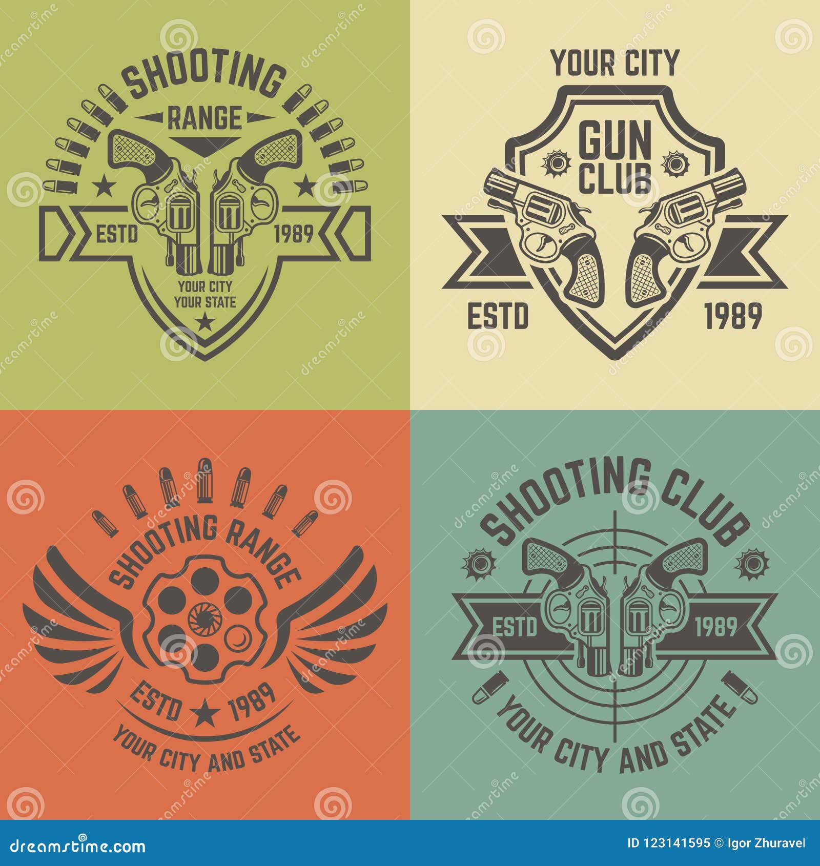 Vintage Magnum Revolver Hand Drawn Sketch. Classic Handgun Vector ...